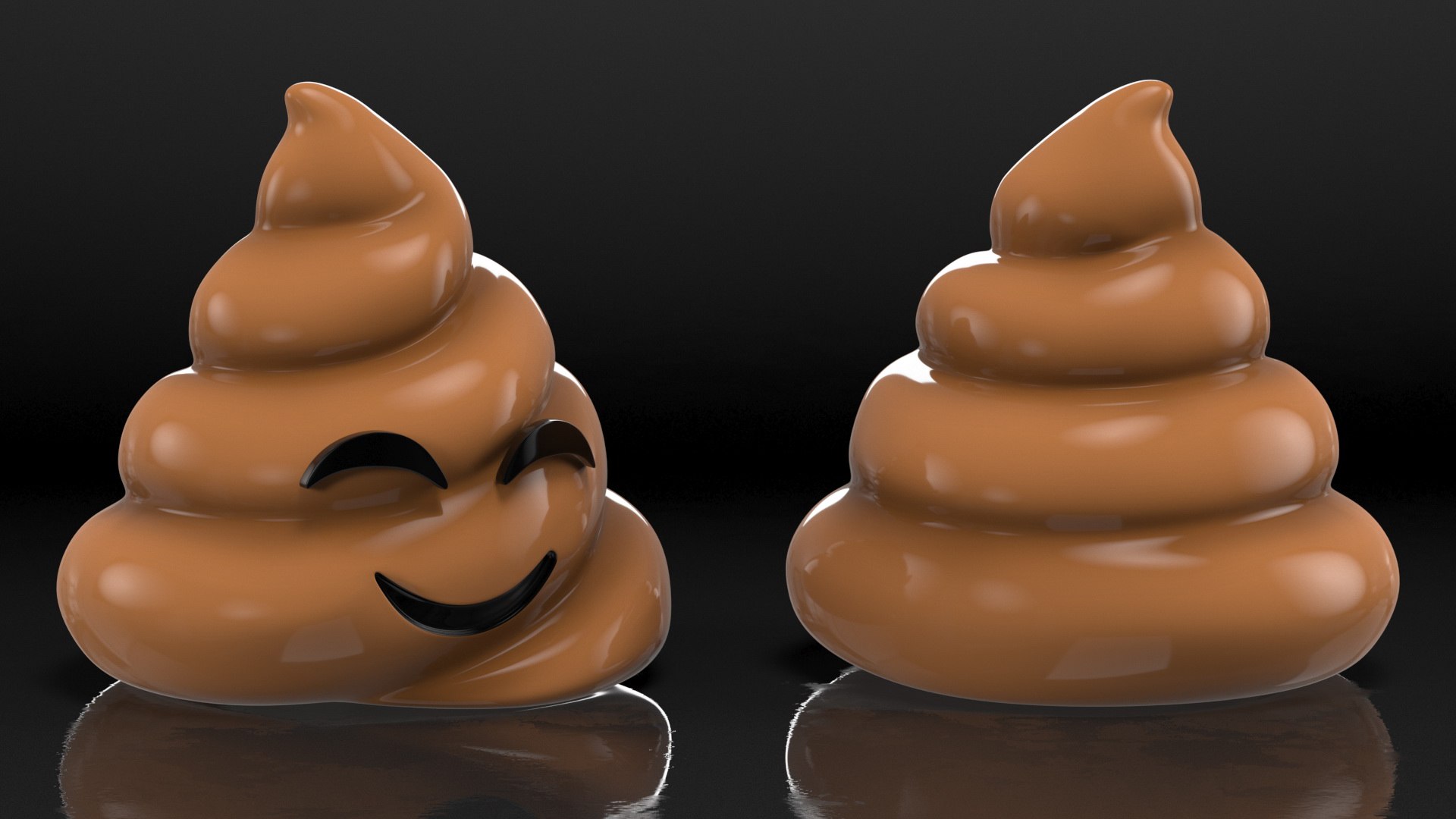 3D Smiling Faces Poop Emoji Collection - TurboSquid 1842536