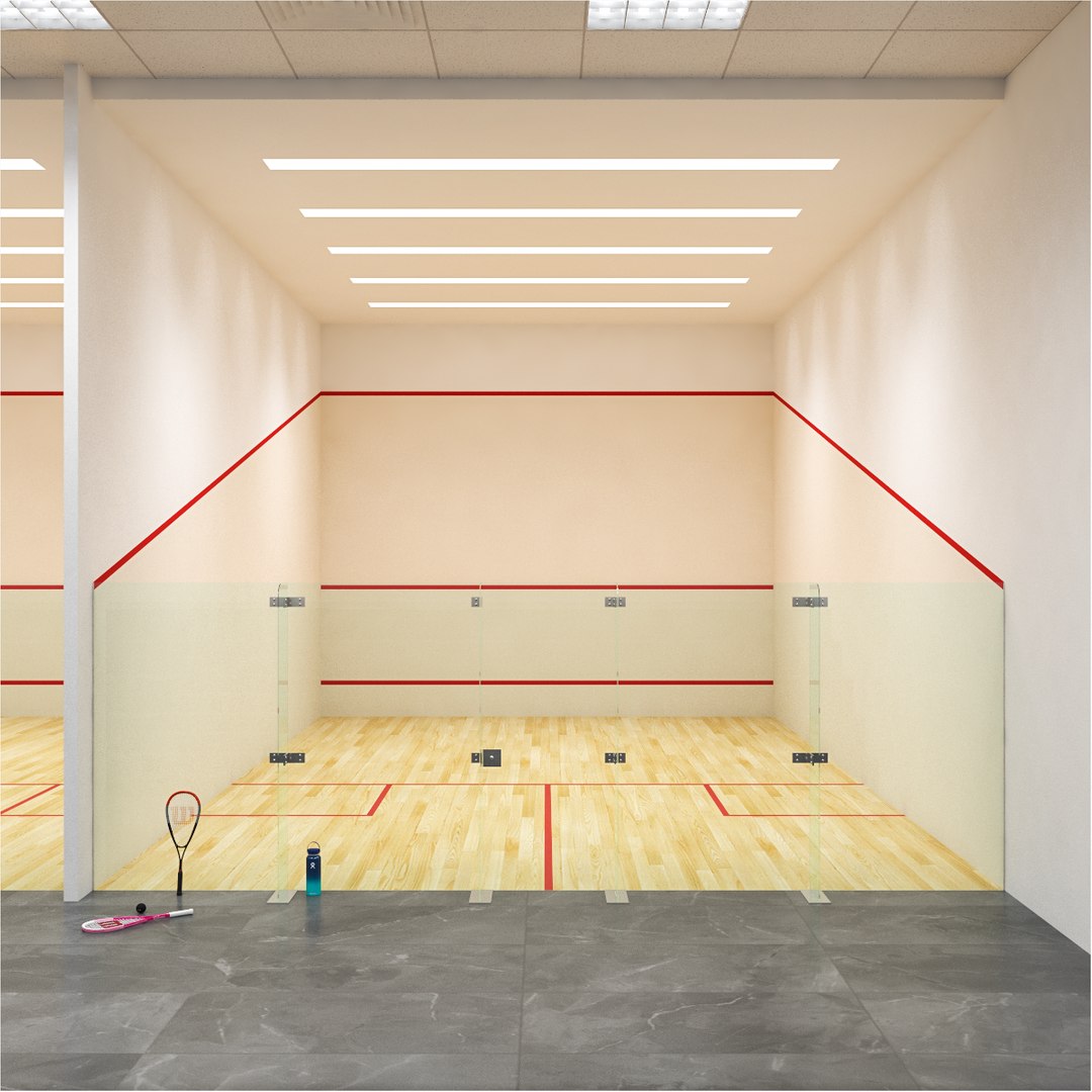 modelo 3d Squash Court Interior Scene - TurboSquid 2062050