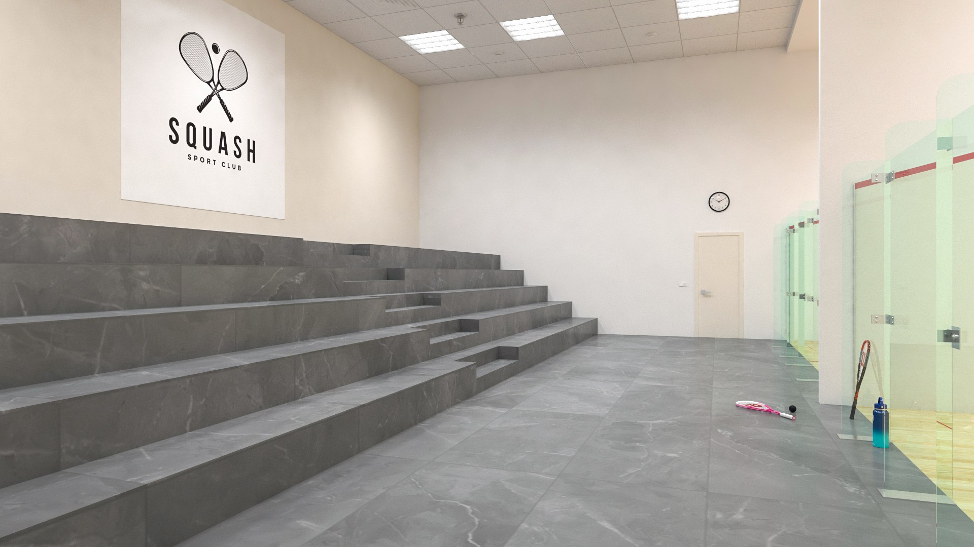 3D Model Squash Court Interior Scene - TurboSquid 2062050