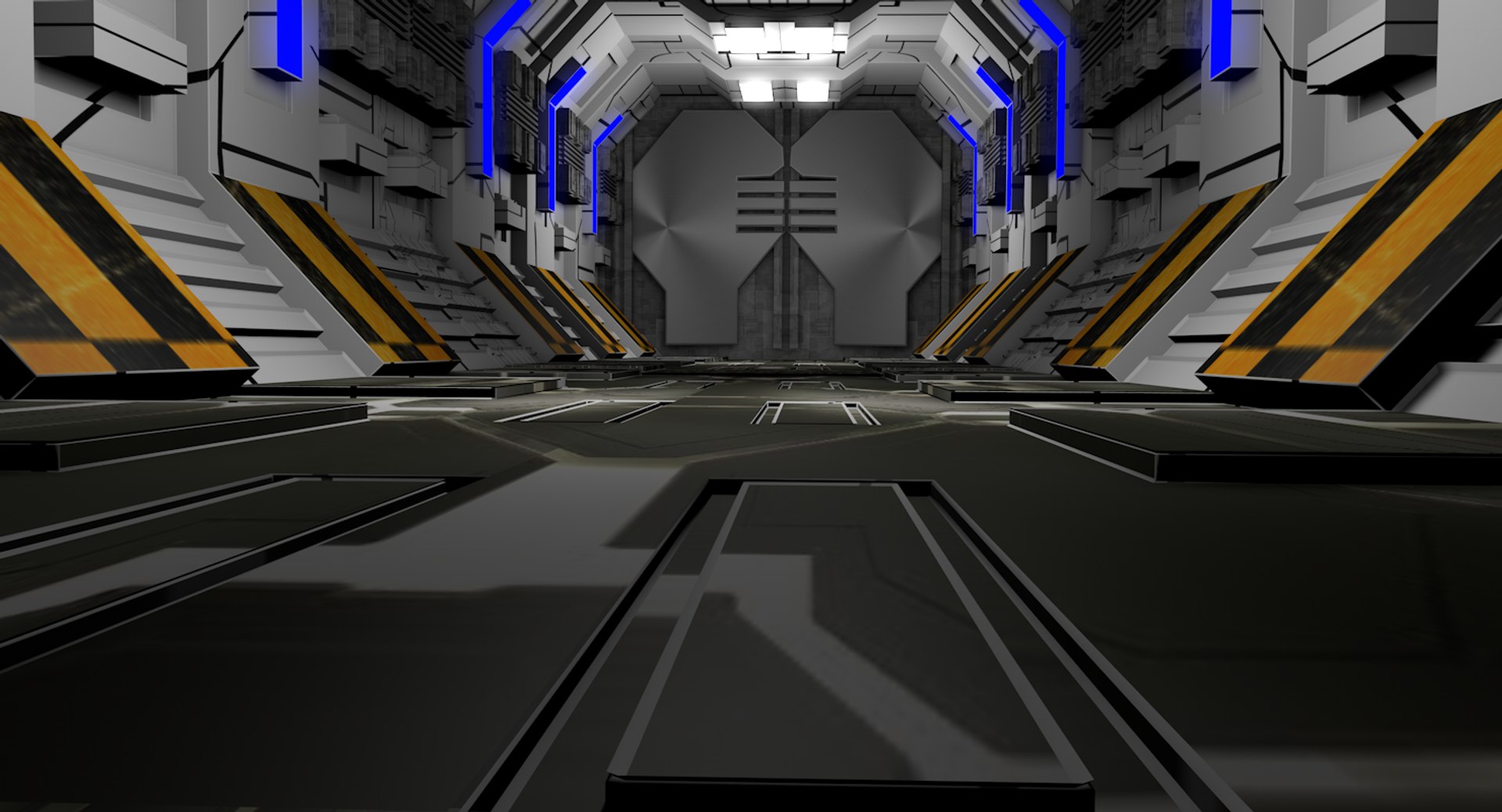 3D model sci fi corridor interior - TurboSquid 1450936