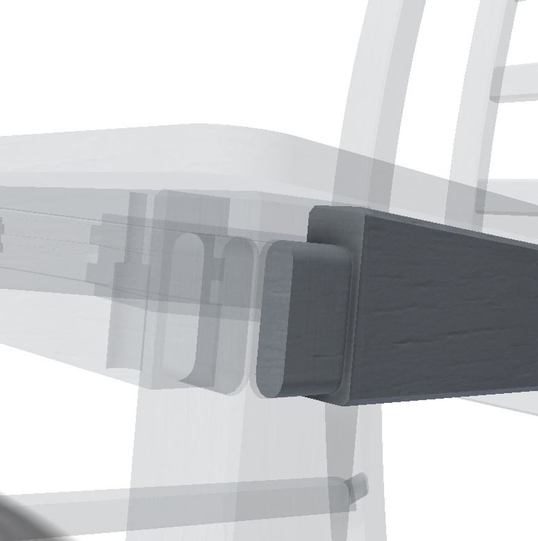 3d model of chair assembly construction