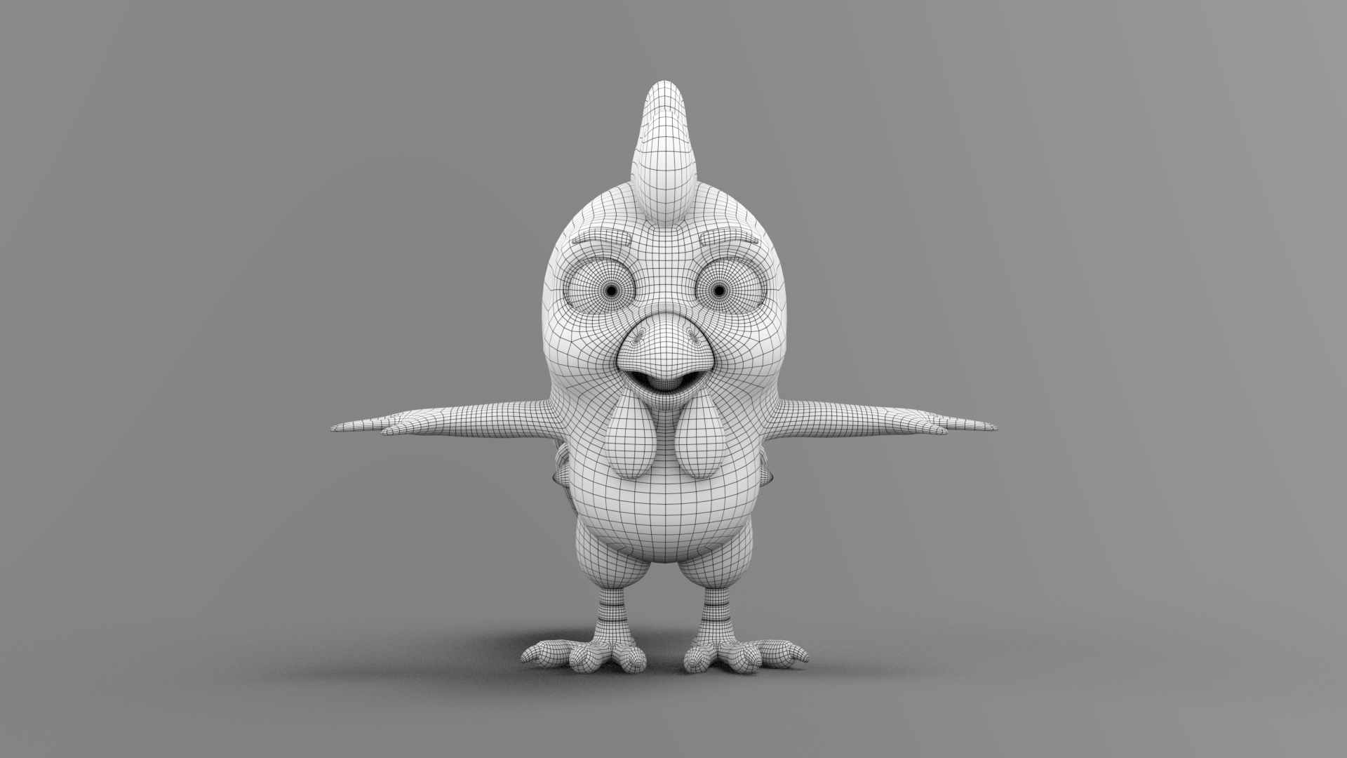 3D Cartoon Rooster - TurboSquid 2333241