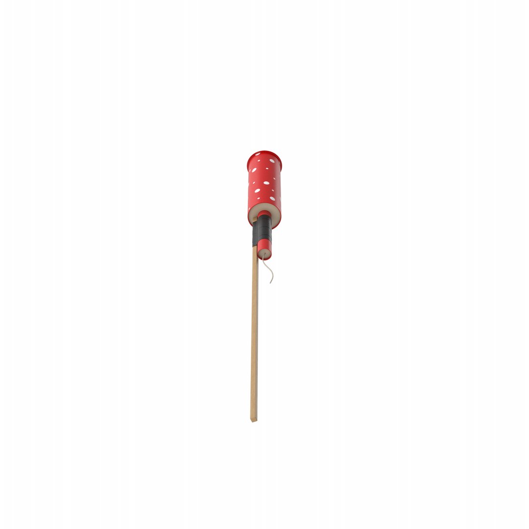 3D Red Firework Rocket - TurboSquid 2206086