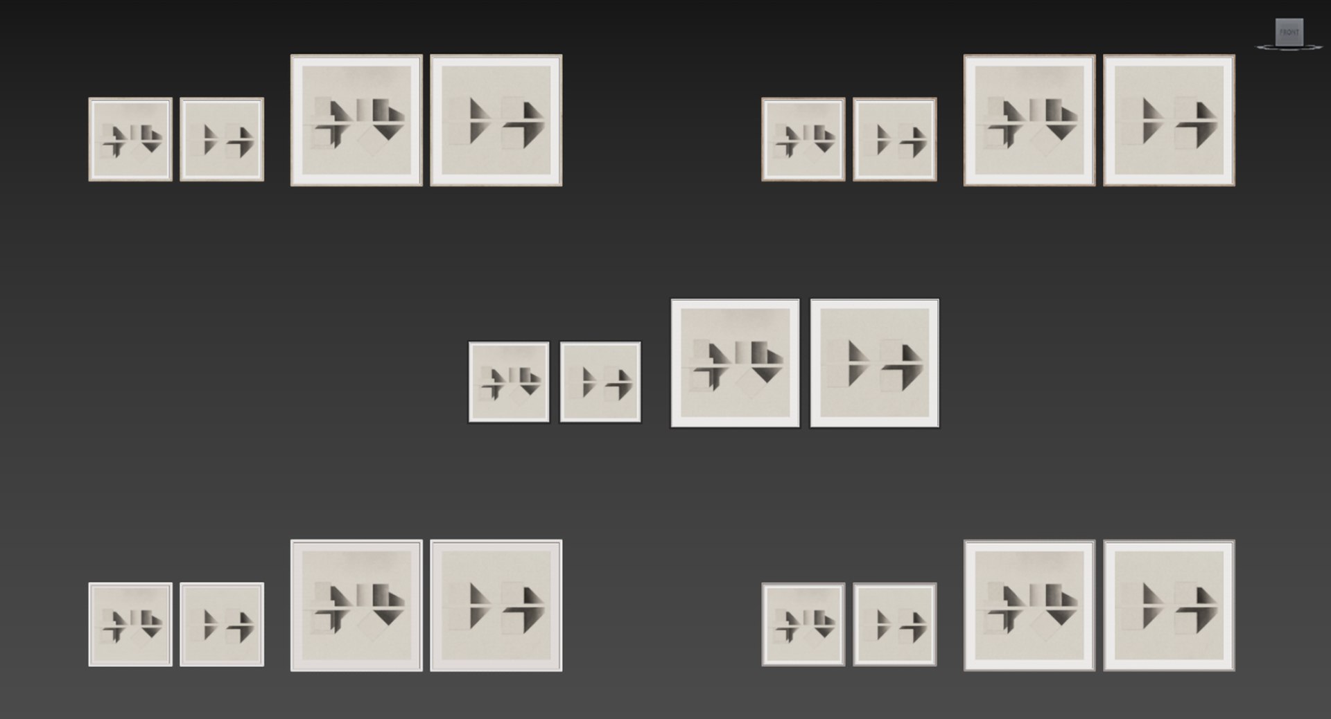 Picture Frames Set-548 3D - TurboSquid 2287555