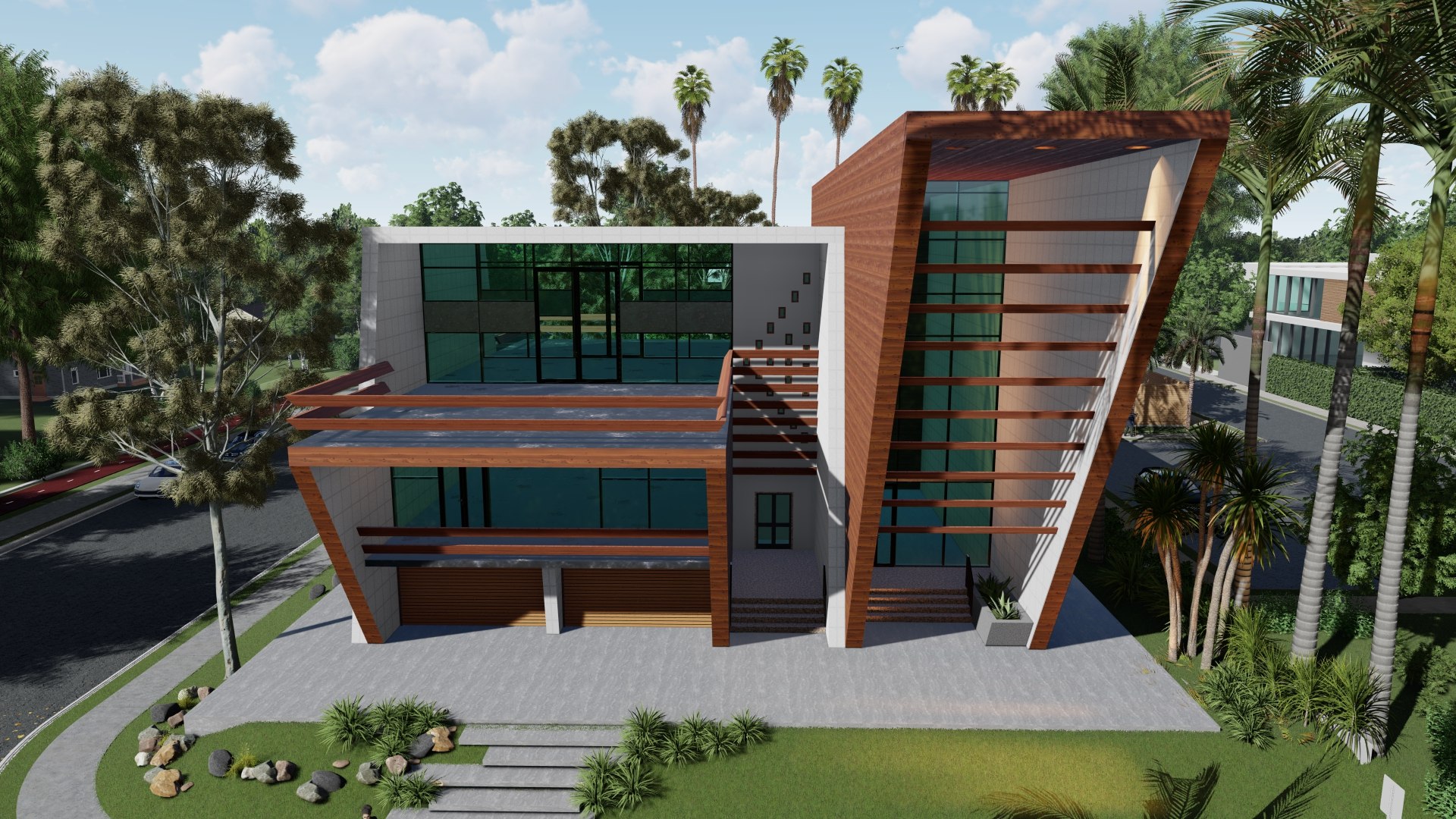 3D Modern Building Villa Model - TurboSquid 1526136