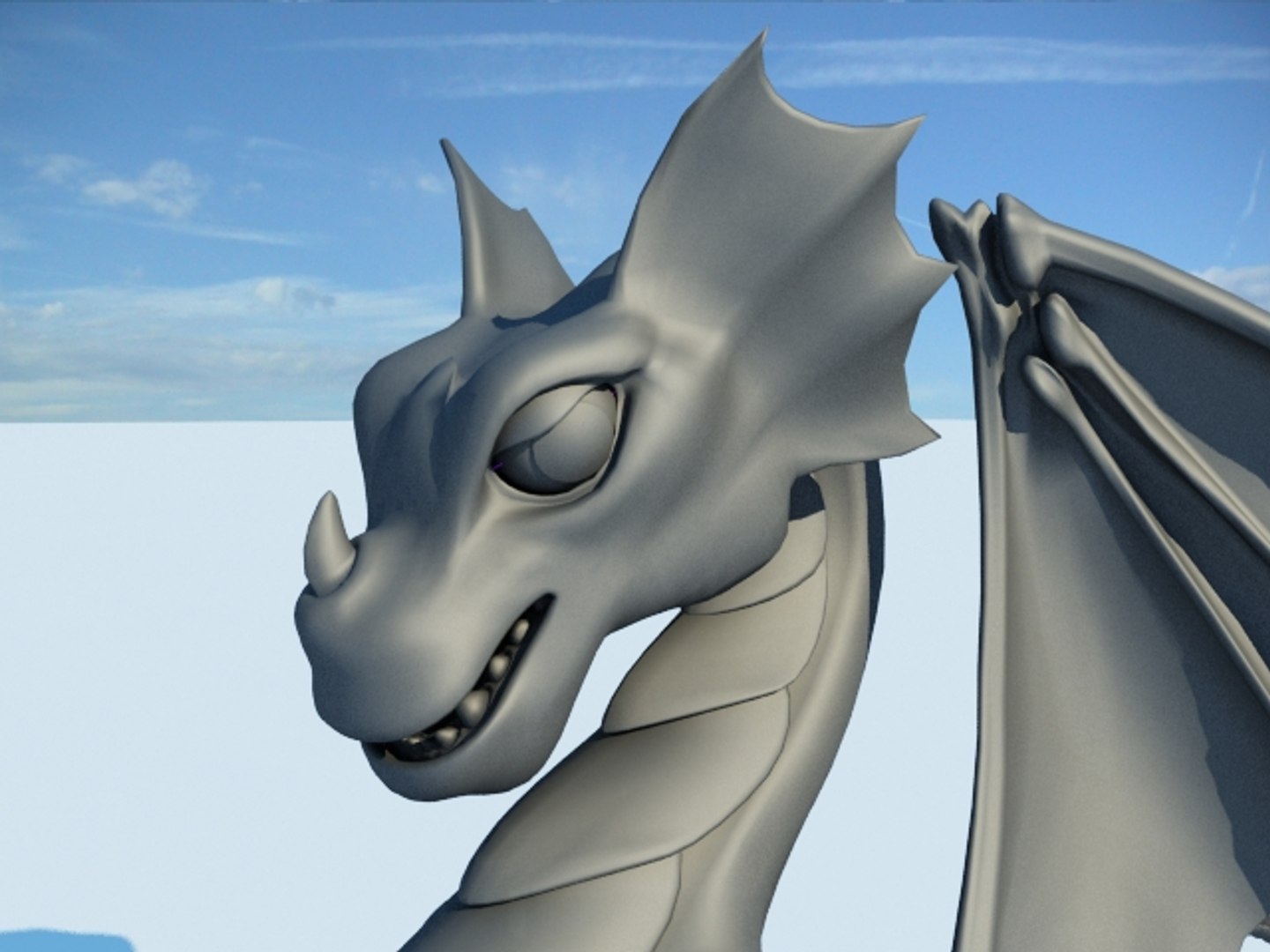 Baby Dragon Rigged Bone Ma