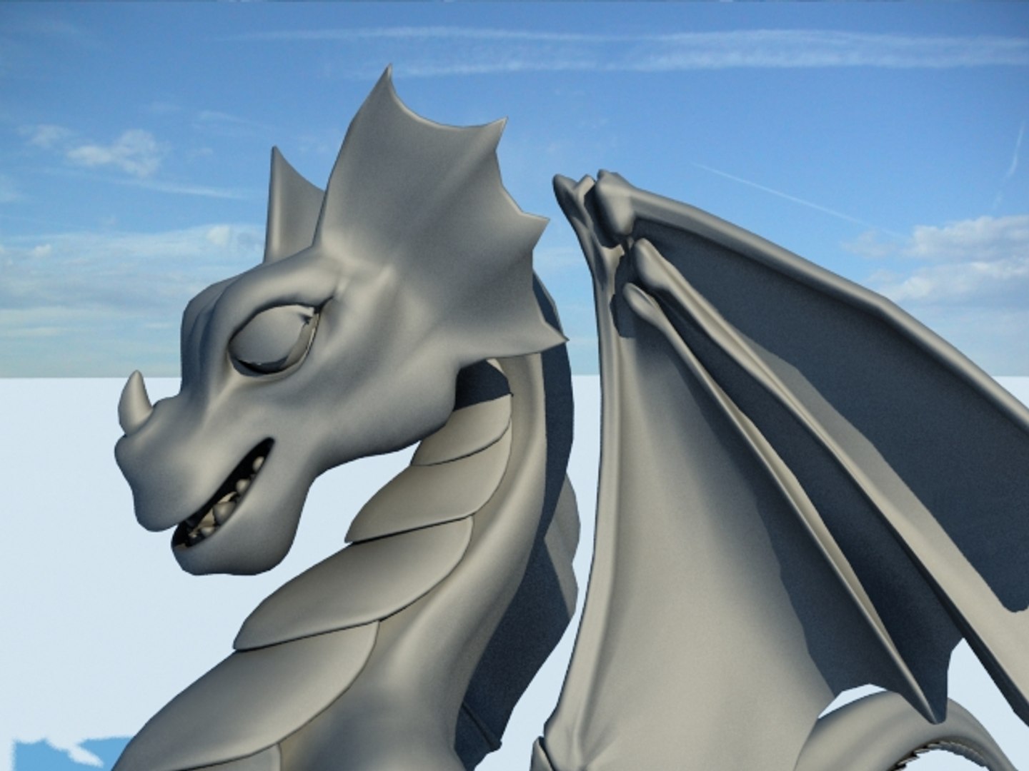 Baby Dragon Rigged Bone Ma