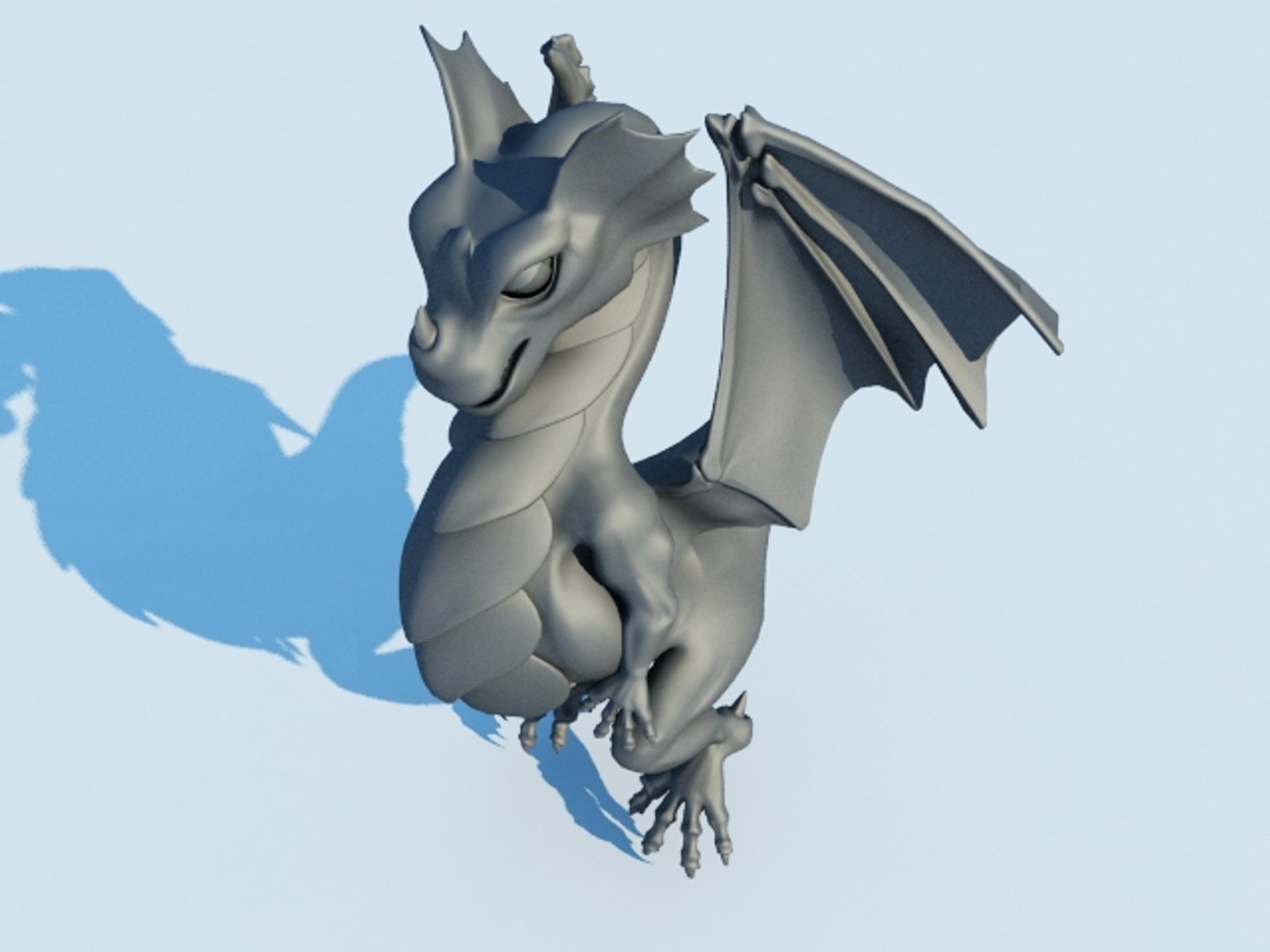 Baby Dragon Rigged Bone Ma