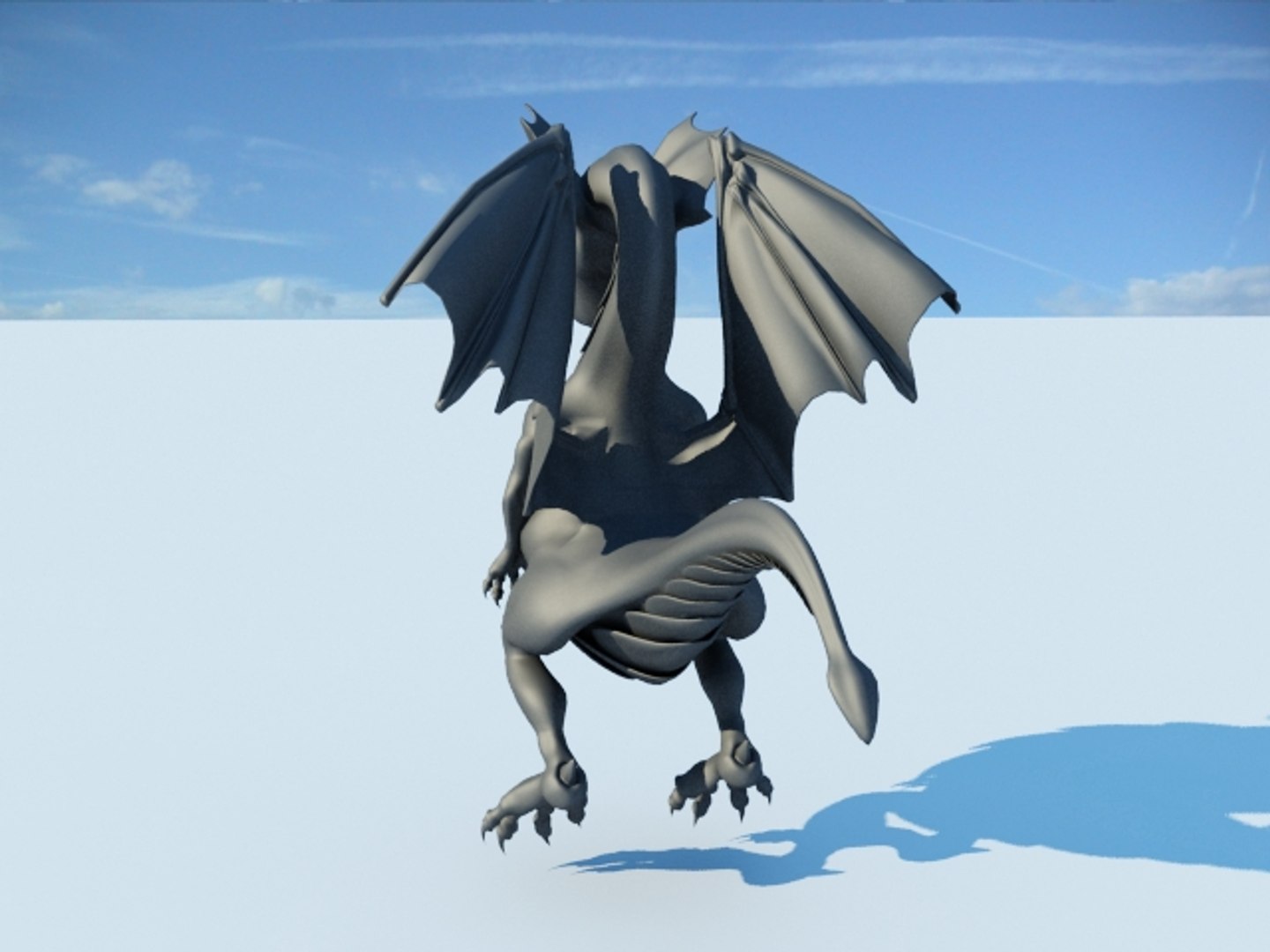 Baby Dragon Rigged Bone Ma