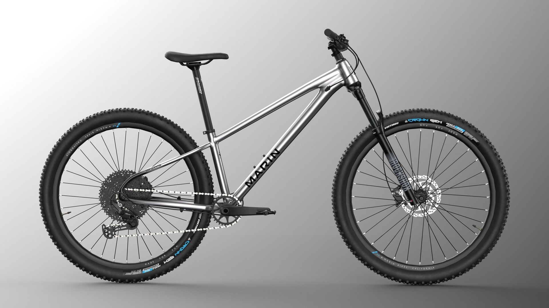 3D MTB Hardtail Silver-black Model - TurboSquid 2318052