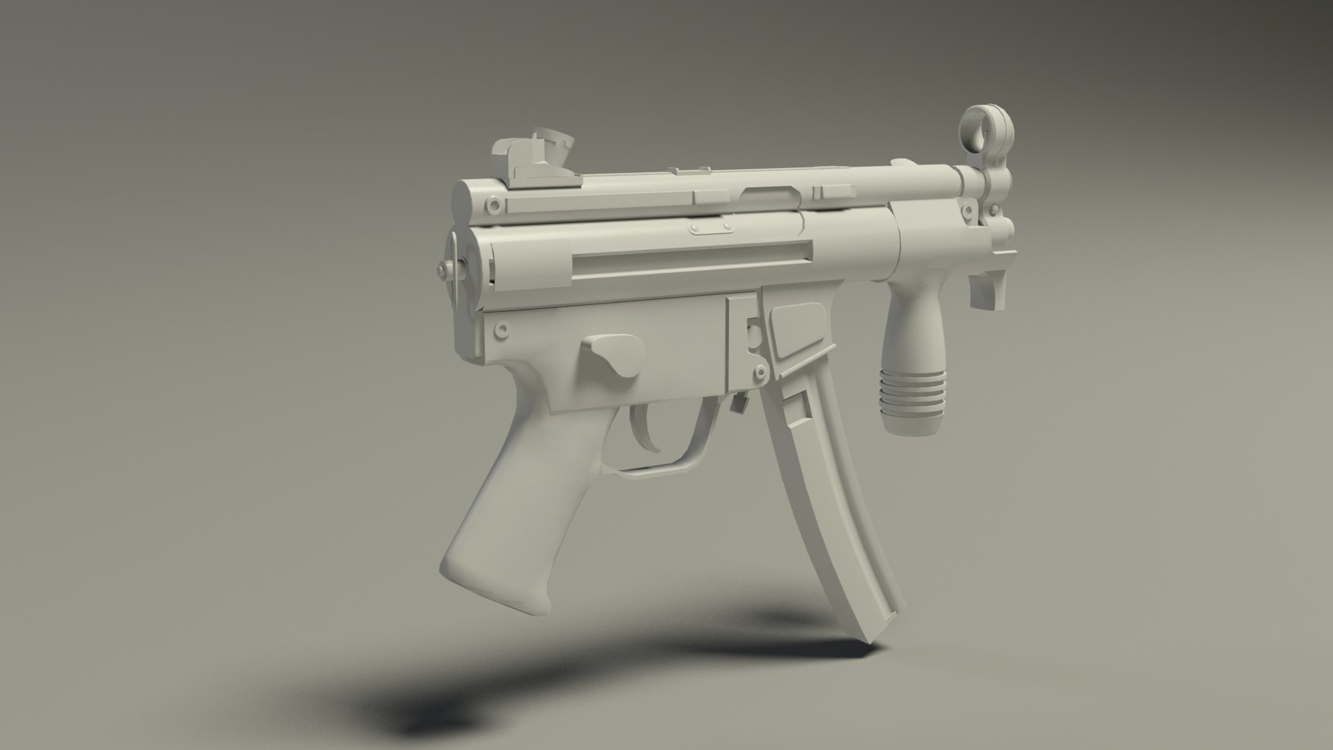 Mp5k Untextured 3d Obj