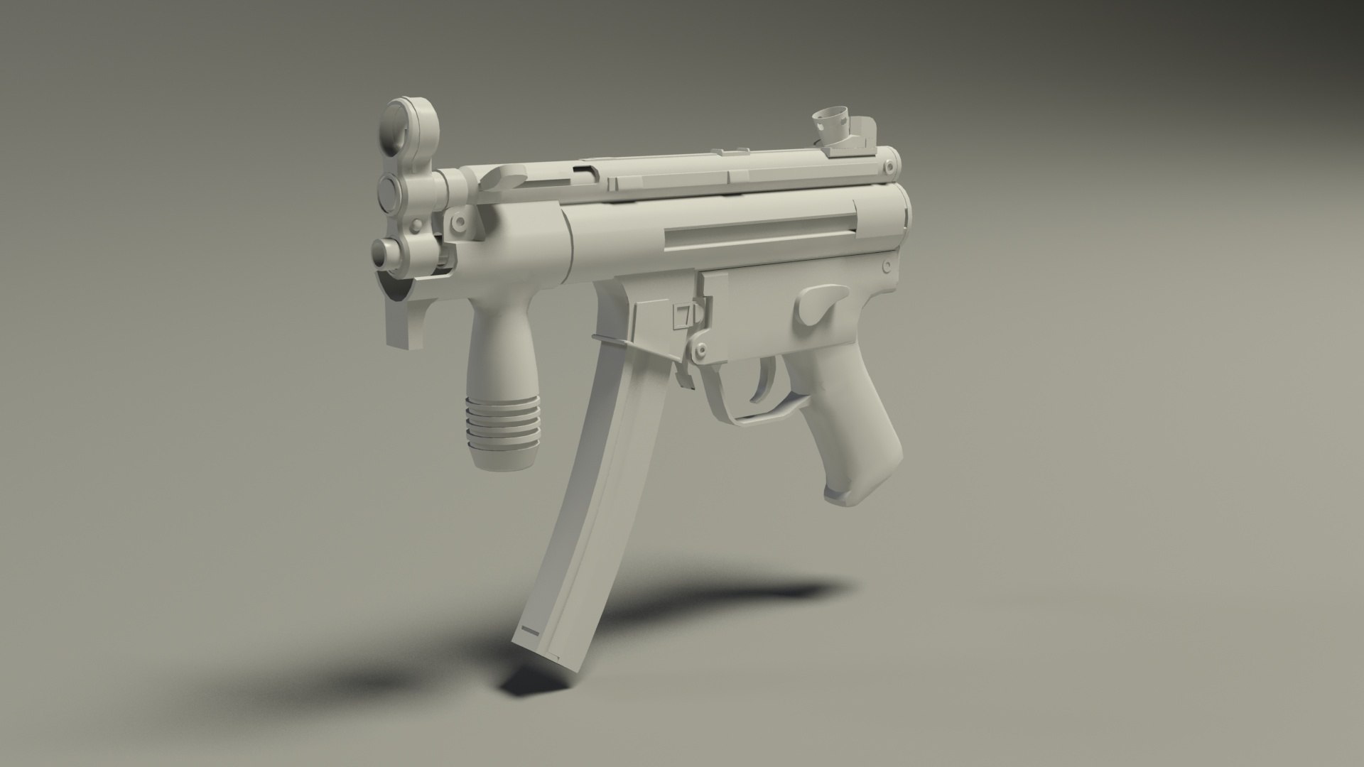 Mp5k Untextured 3d Obj