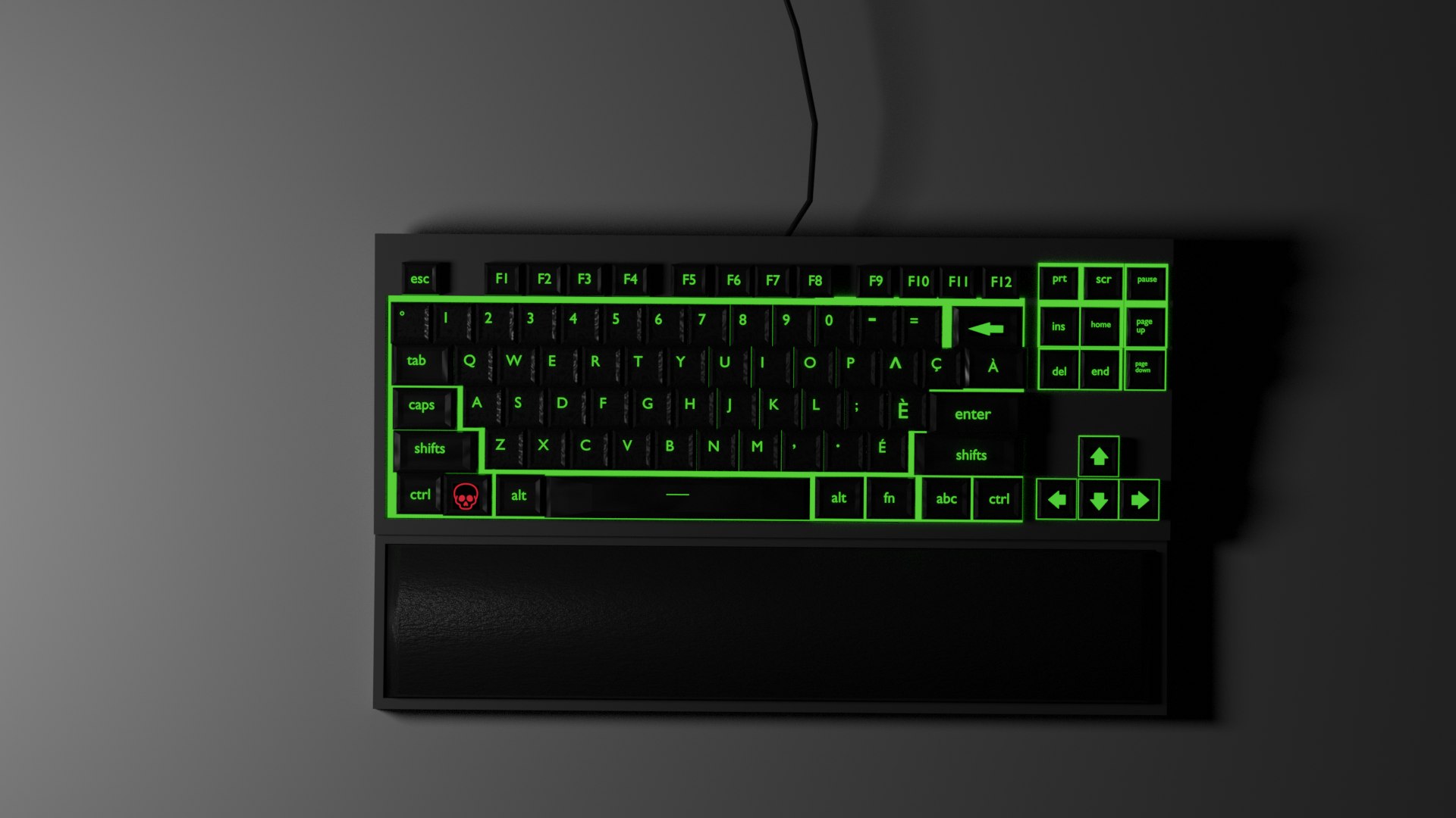 LED Gamer Keyboard FBX Blender 3D Model - TurboSquid 1993973
