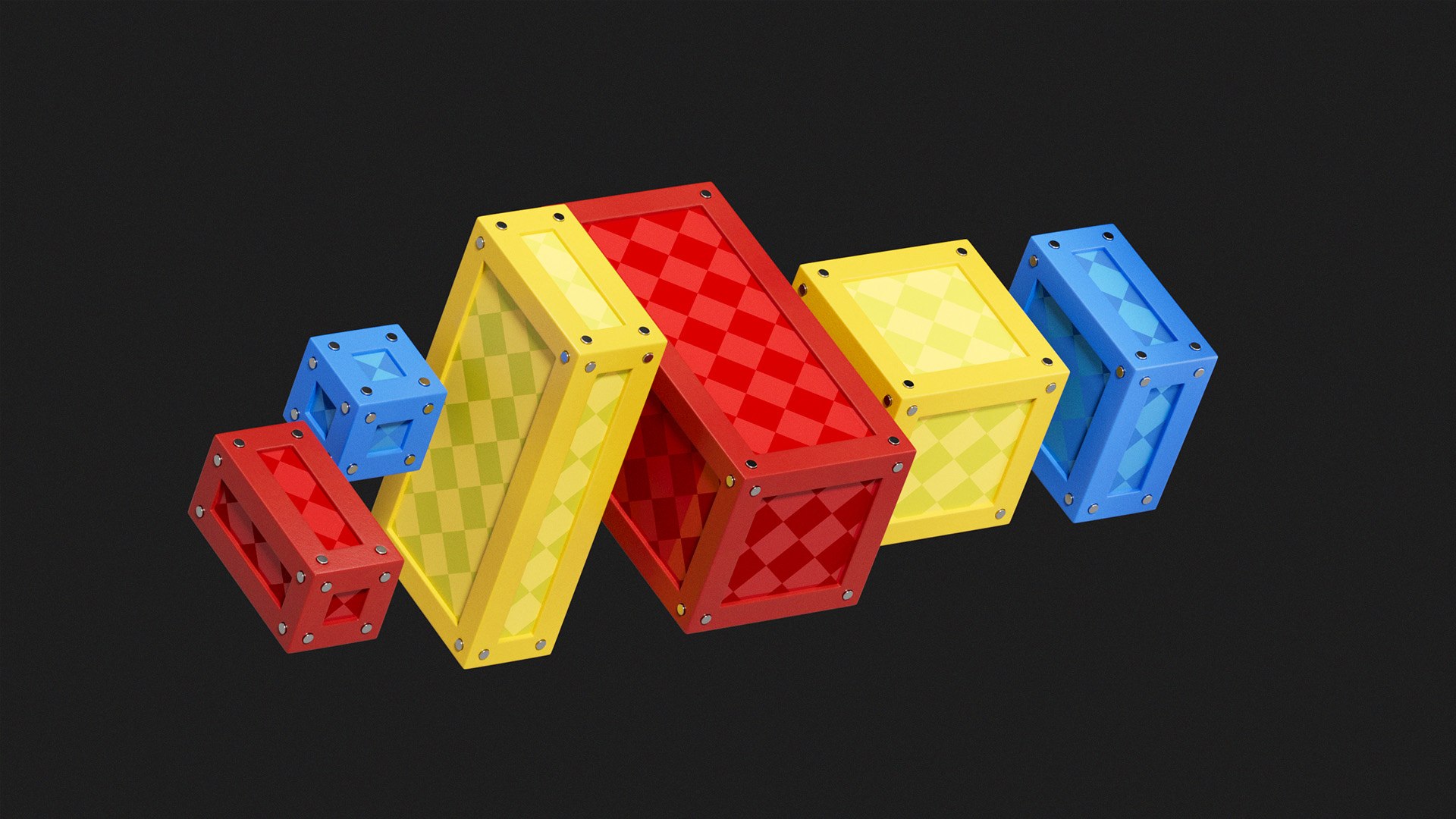 3D Mario Metal Box Platforms - TurboSquid 2192360