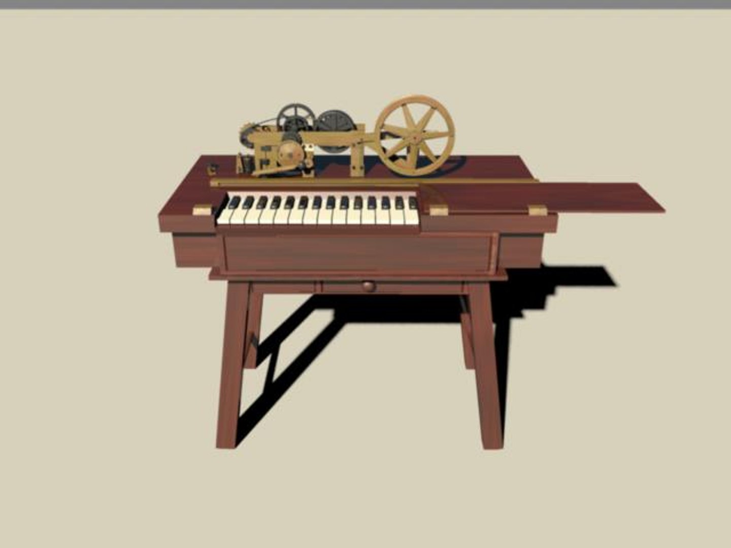 3d Telegraph Machine Model
