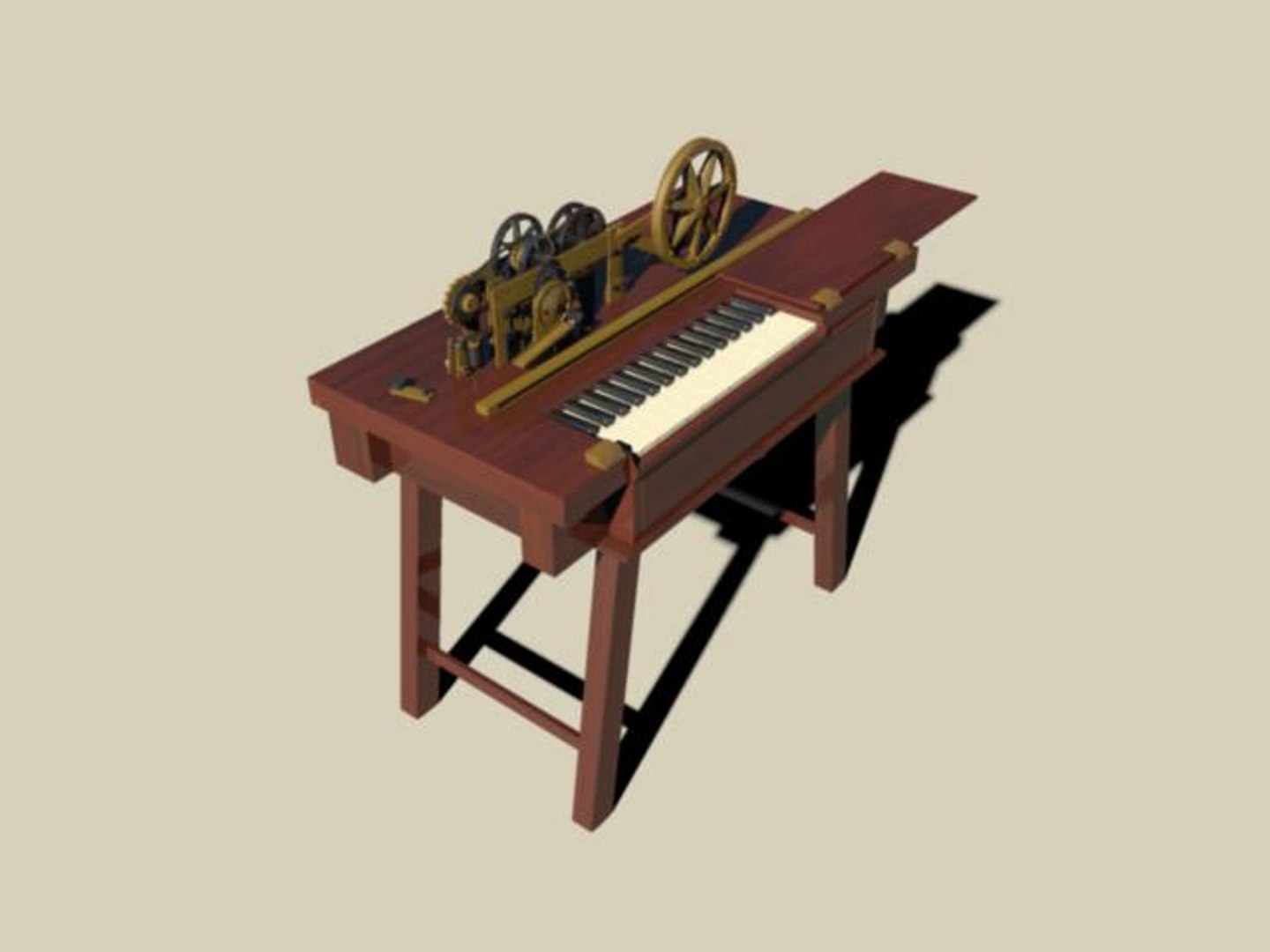 3d telegraph machine model