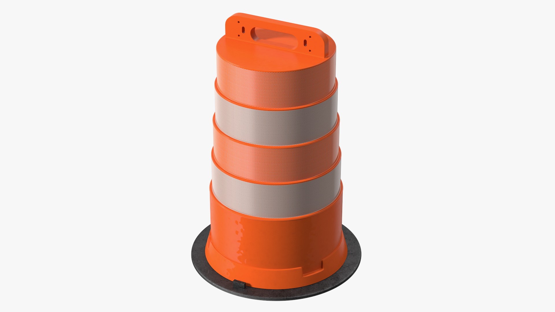 Traffic Safety Barrel With Reflective Stripes 3D Model - TurboSquid 2202583