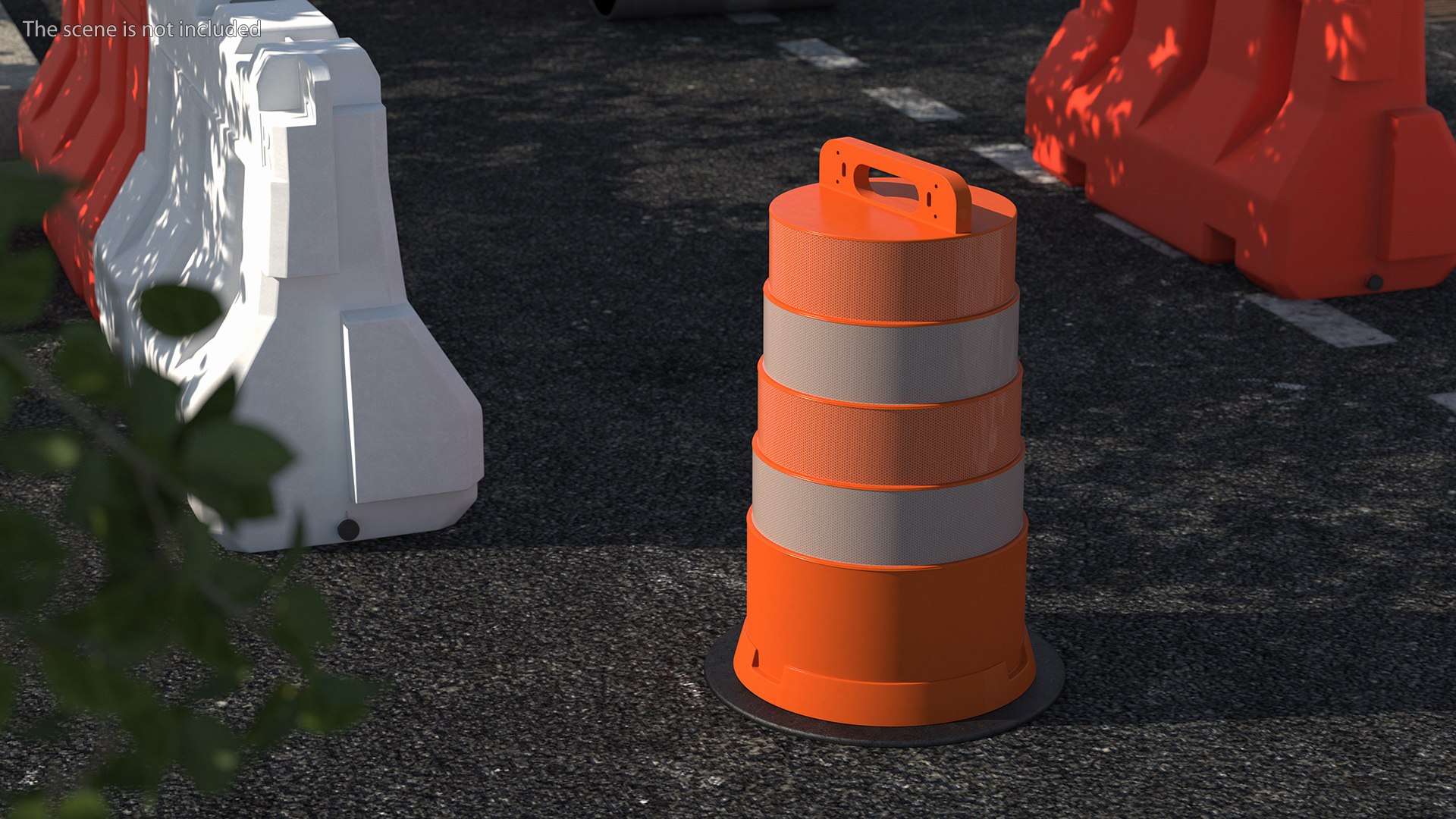 Traffic Safety Barrel With Reflective Stripes 3D Model - TurboSquid 2202583