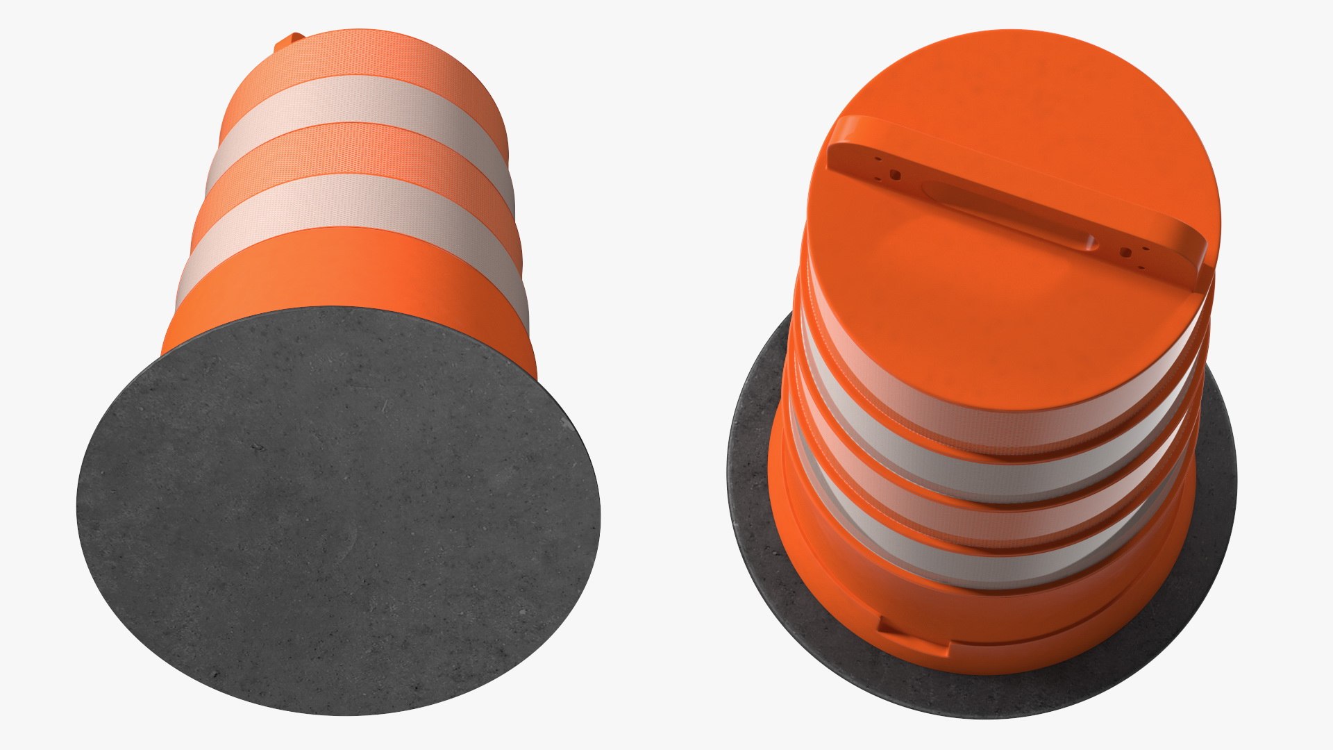 Traffic Safety Barrel With Reflective Stripes 3D Model - TurboSquid 2202583