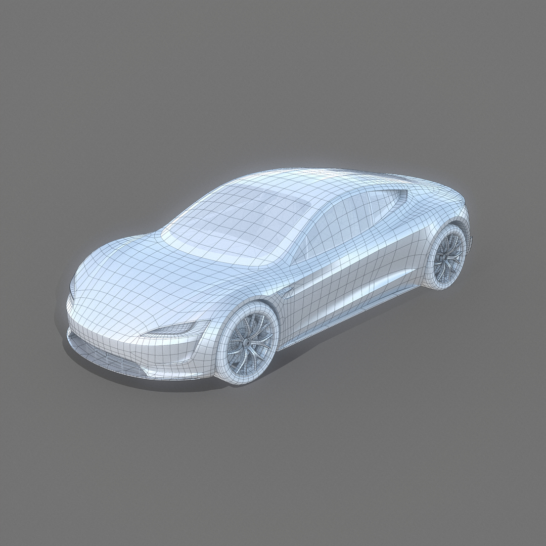 Electric Roadster Low Poly 3D - TurboSquid 1933401