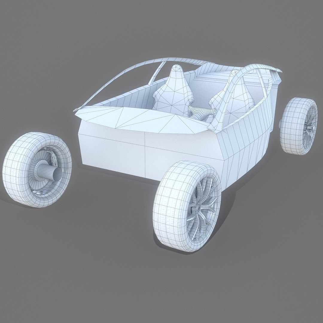 Electric Roadster Low Poly 3D - TurboSquid 1933401