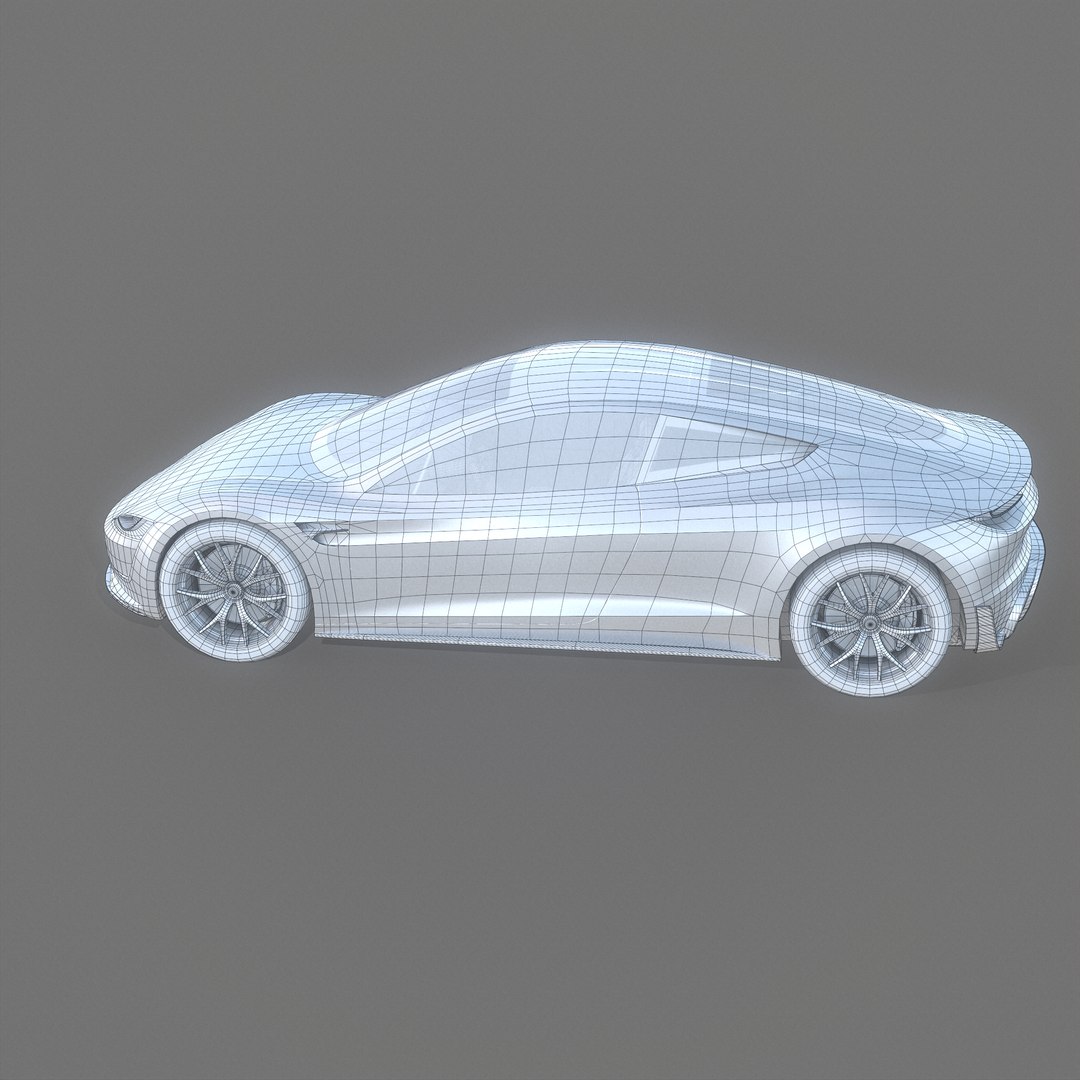 Electric Roadster Low Poly 3D - TurboSquid 1933401