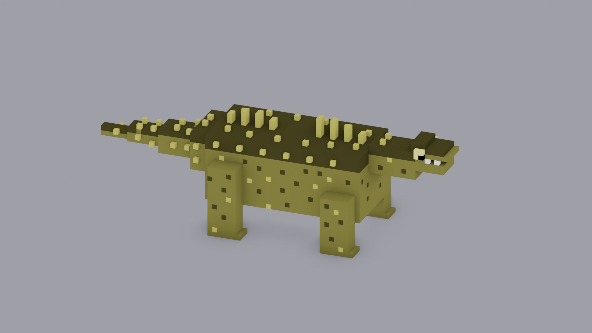 3D Cartoon Voxel Art Dinosaur - TurboSquid 1876164