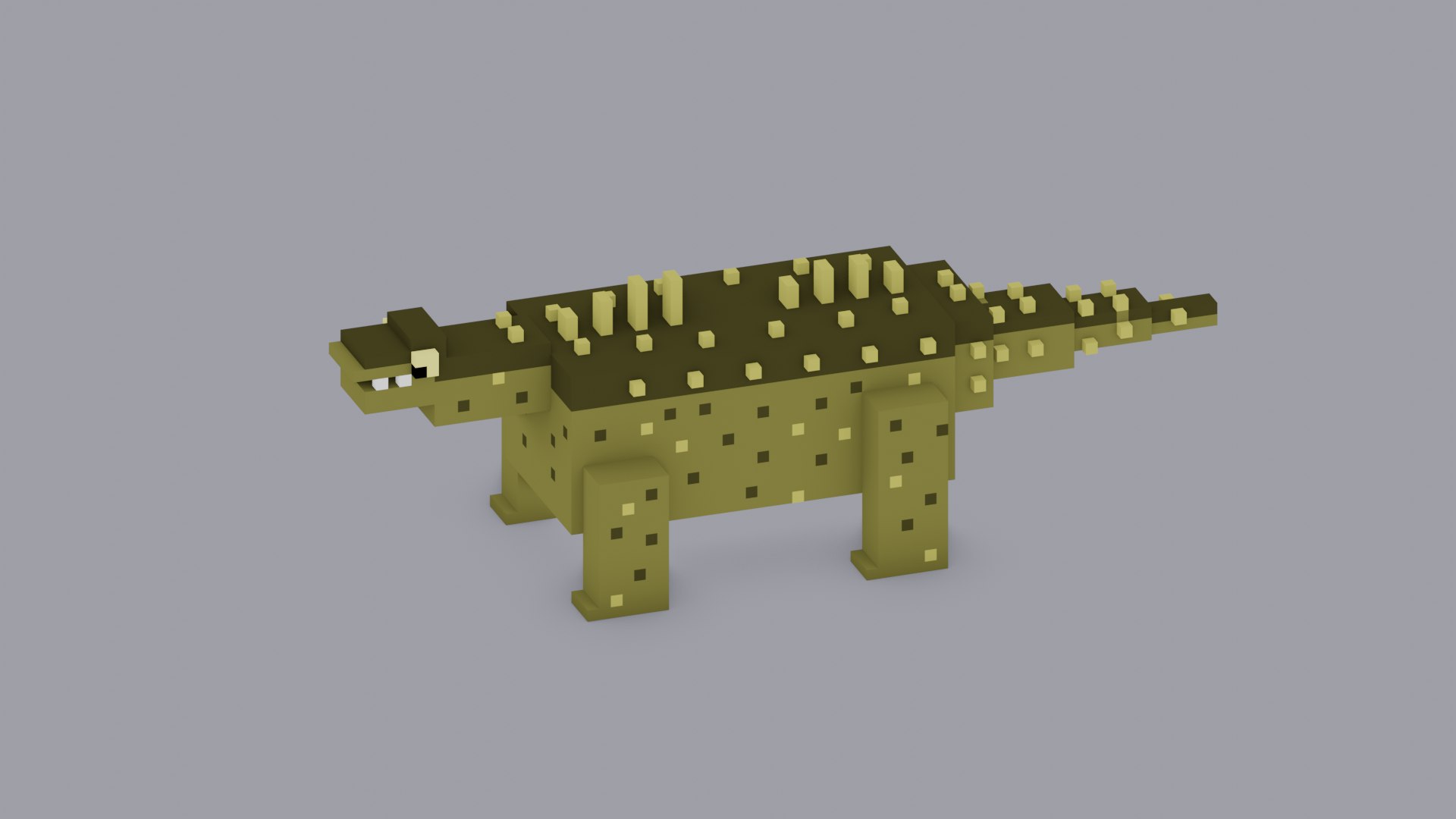 3D Cartoon Voxel Art Dinosaur - TurboSquid 1876164