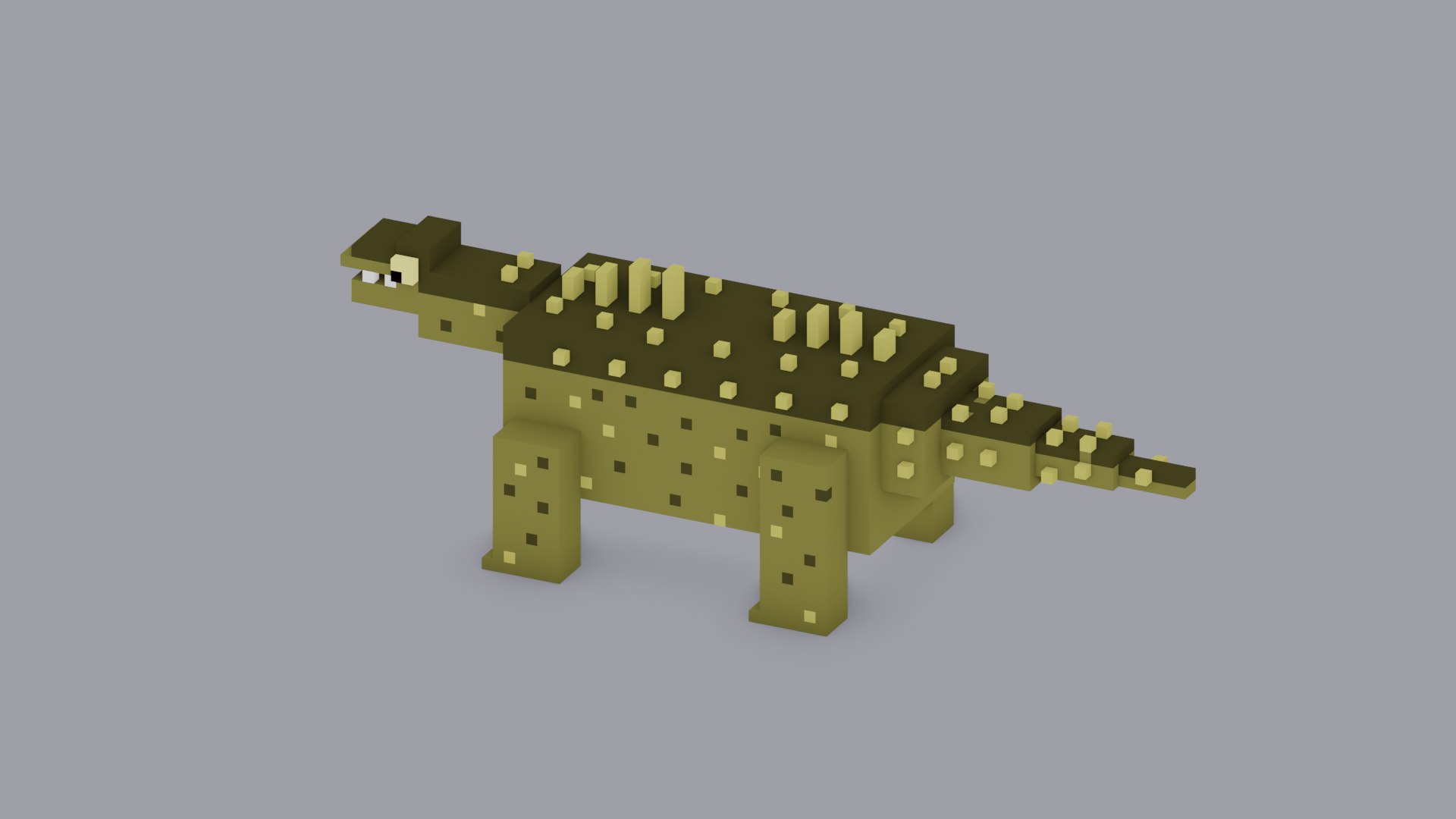 3D Cartoon Voxel Art Dinosaur - TurboSquid 1876164