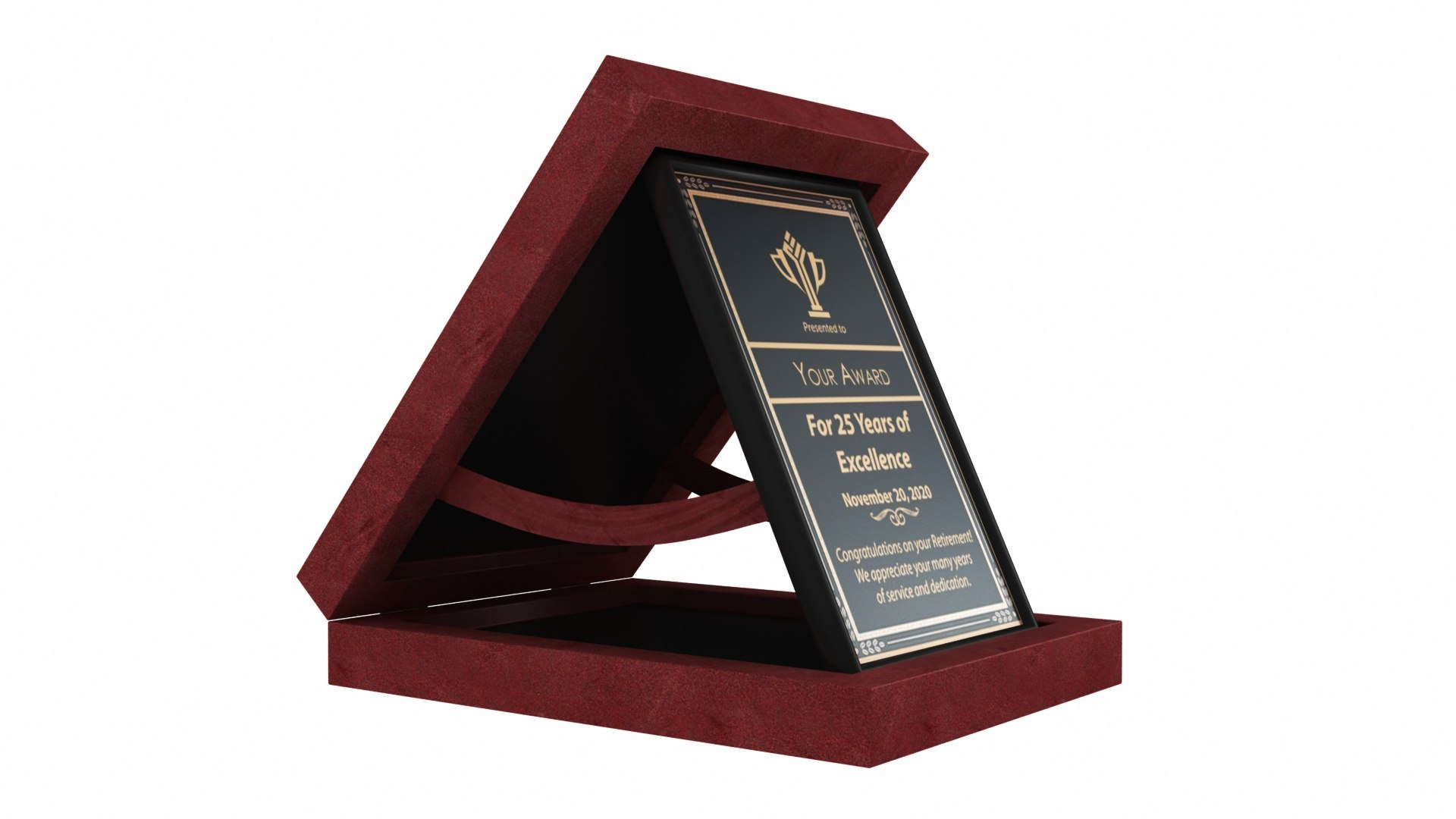 Award Plaque 3D Model - TurboSquid 1849678