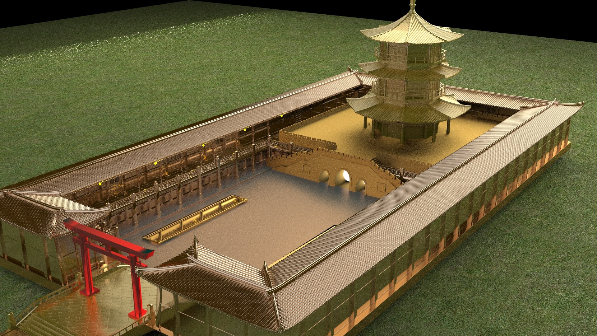 3D Chinese Ancient Tower - TurboSquid 2184825