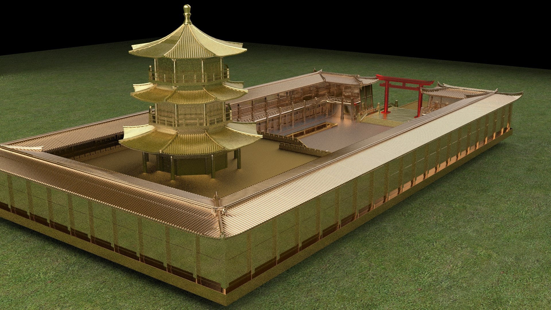 3D Chinese Ancient Tower - TurboSquid 2184825