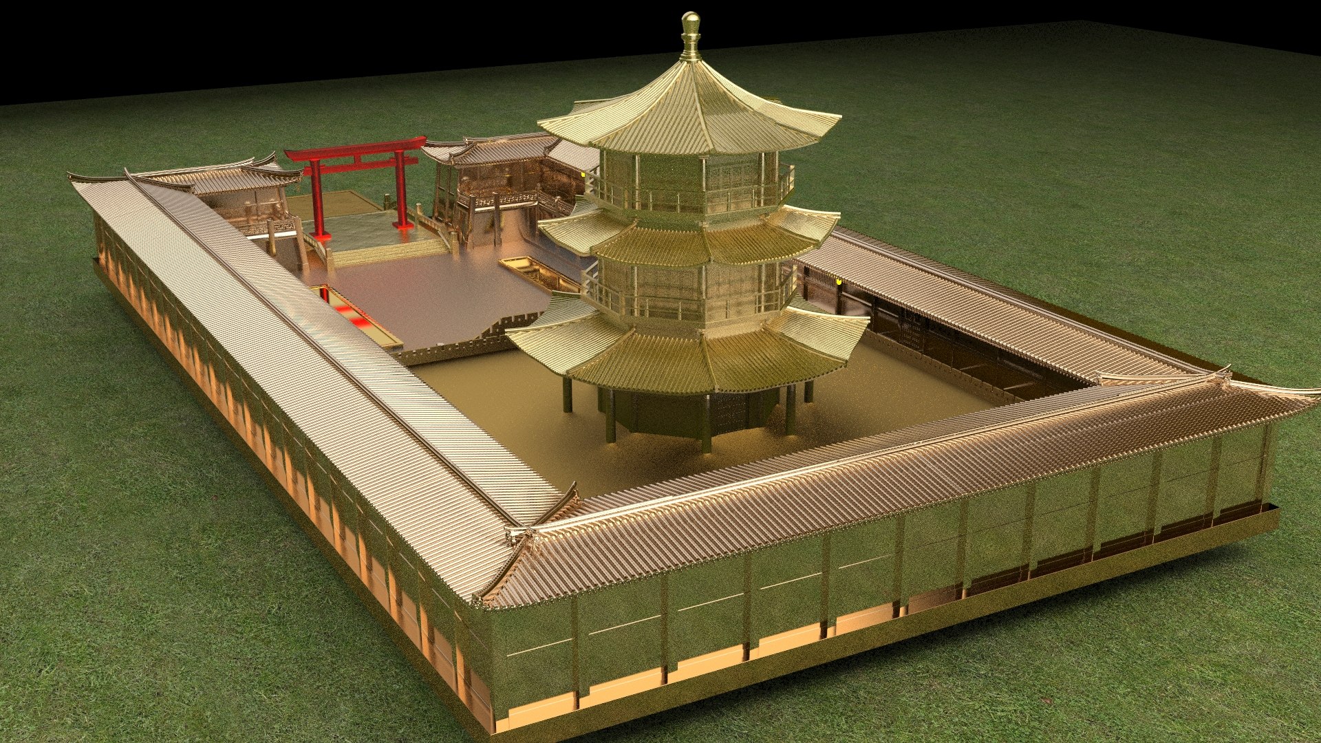 3D Chinese Ancient Tower - TurboSquid 2184825