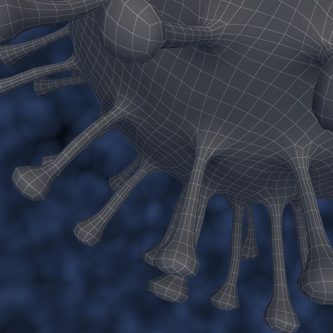 influenza virus 3d model