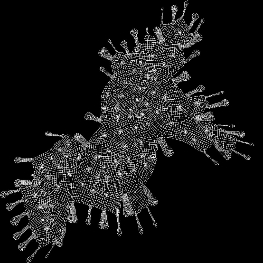 influenza virus 3d model