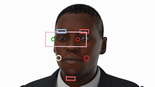 businessman african american hair 3d model