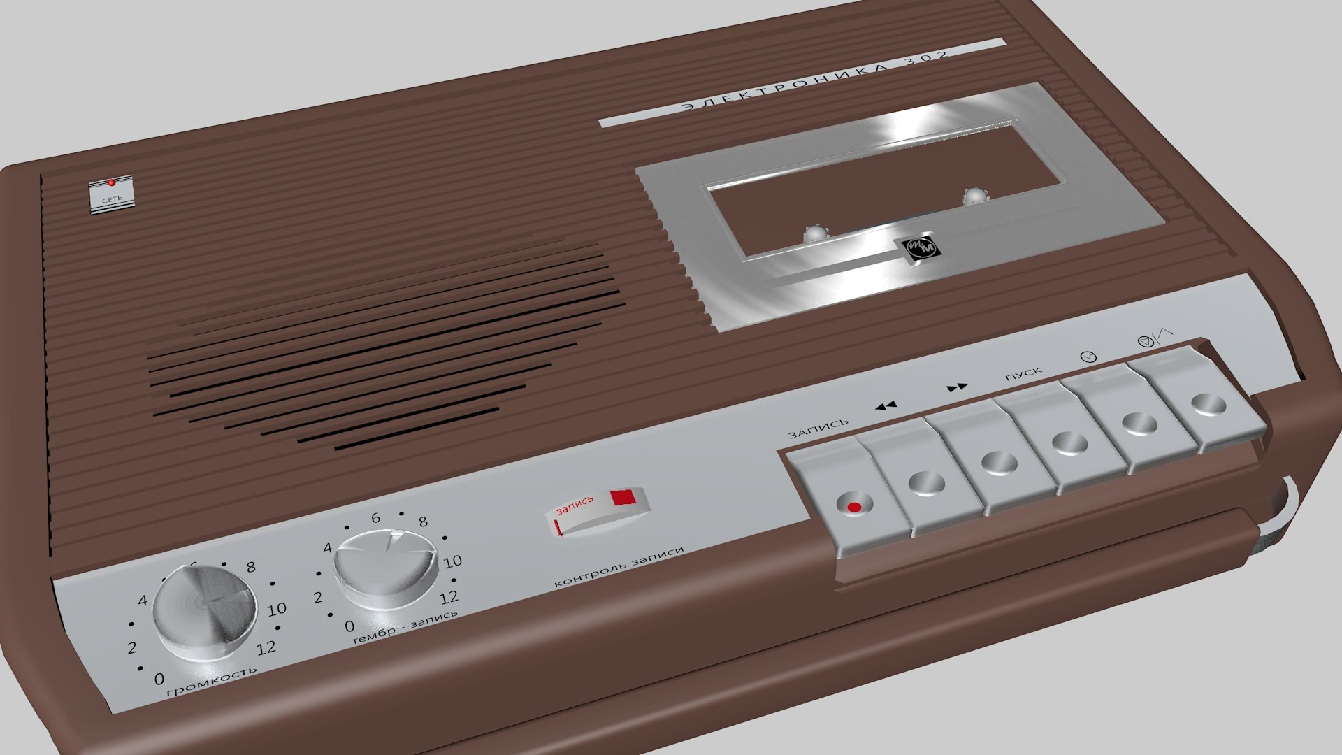 3d Model Tape Recorder Electronics