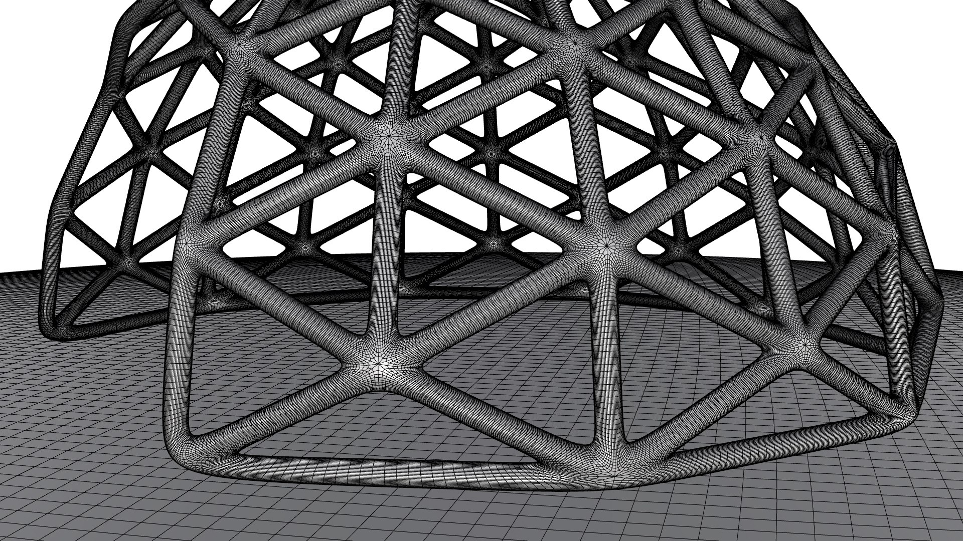 Dome Shell Cage 03 Triangular 3D Model - TurboSquid 2254998