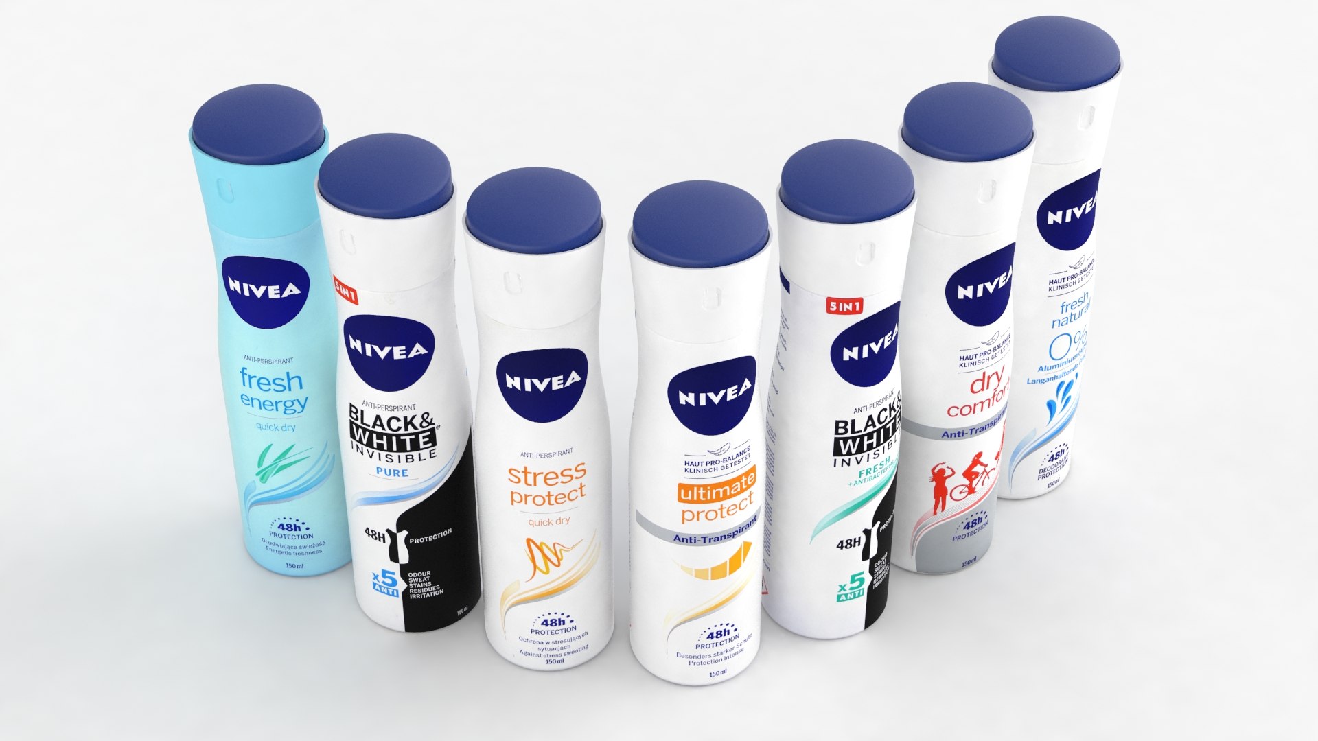 Nivea Anti-Perspirant Women 150ml 2022 Collection 3D Model - TurboSquid 1887311