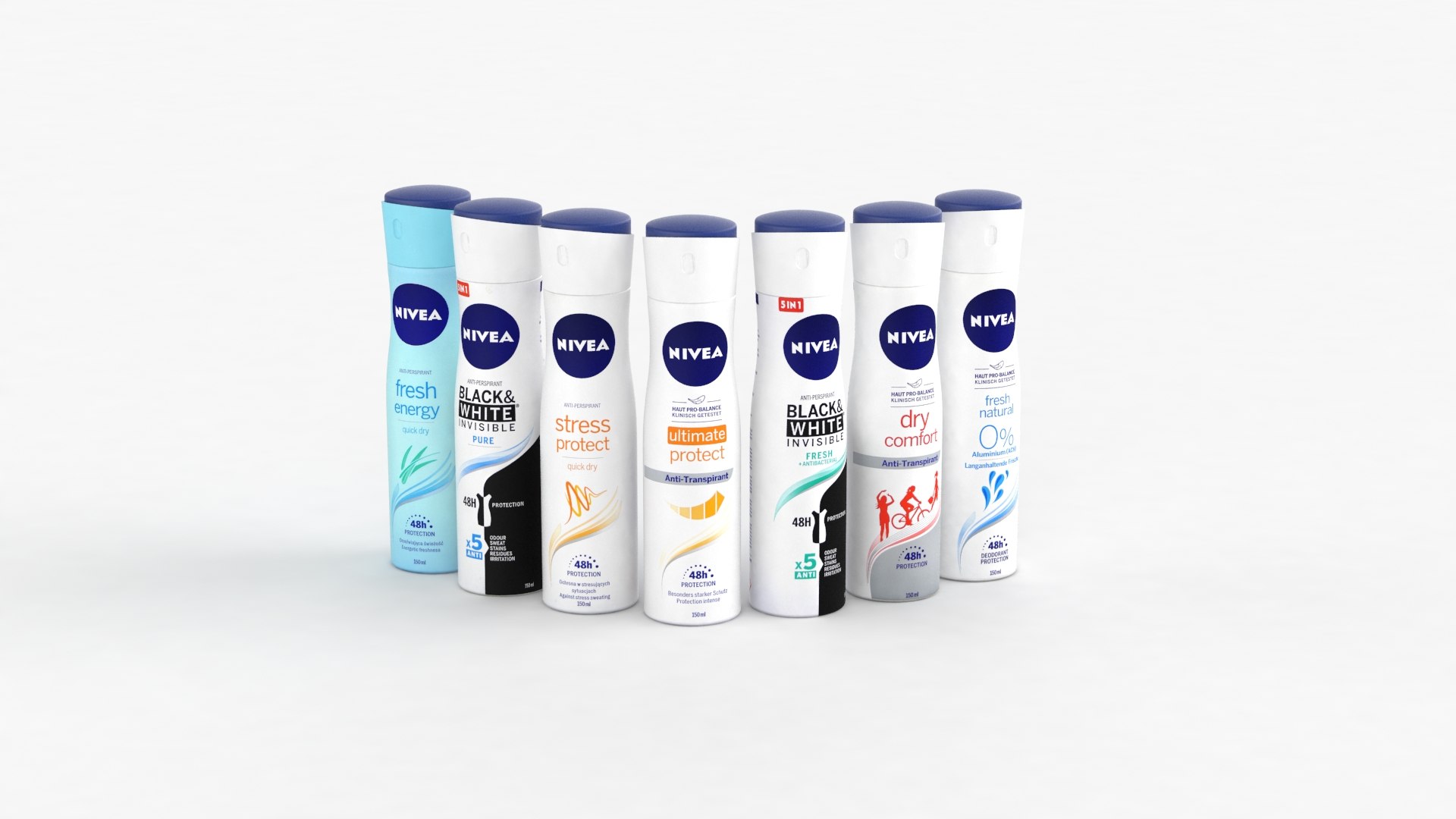 Nivea Anti-Perspirant Women 150ml 2022 Collection 3D Model - TurboSquid 1887311