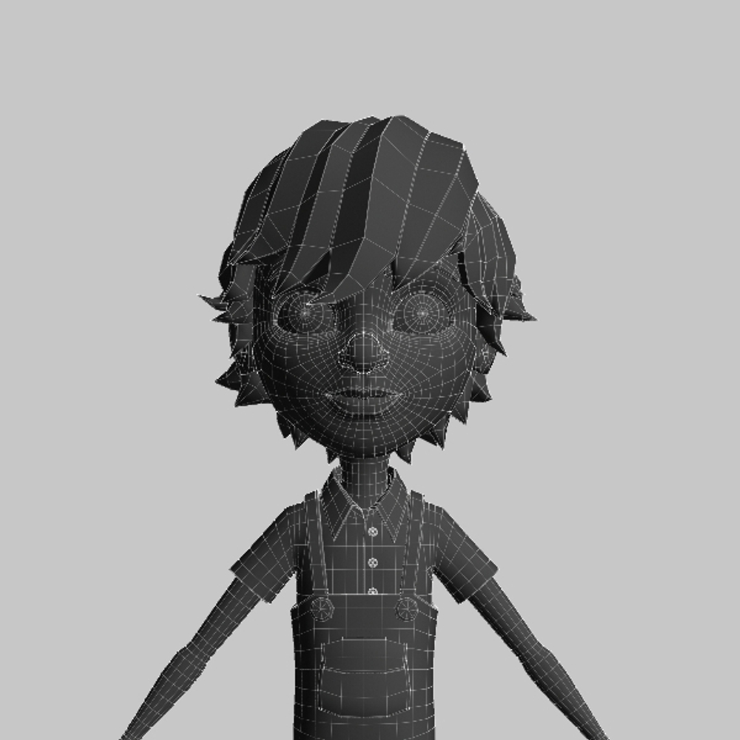 Boy Cartoon 3d Obj