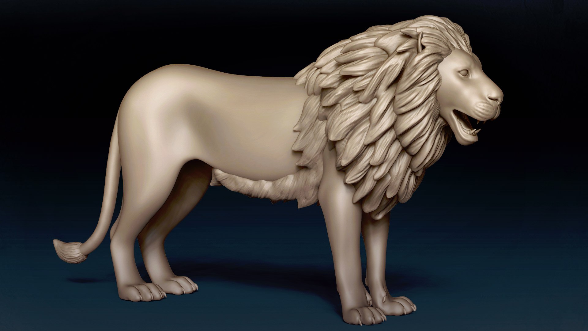 Lion Base Mesh 3D Model Model - TurboSquid 1863224