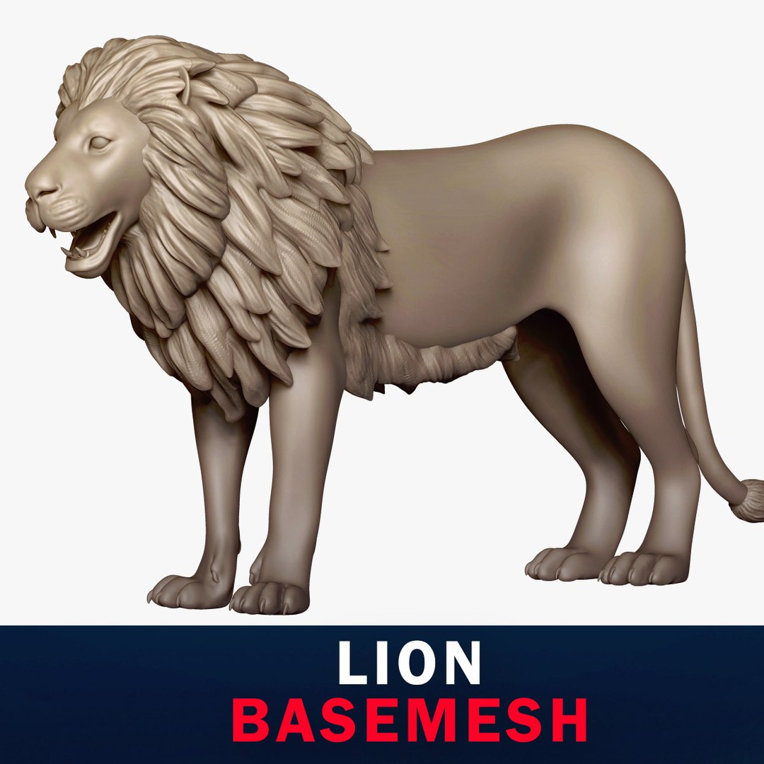Lion Base Mesh 3D Model Model - TurboSquid 1863224
