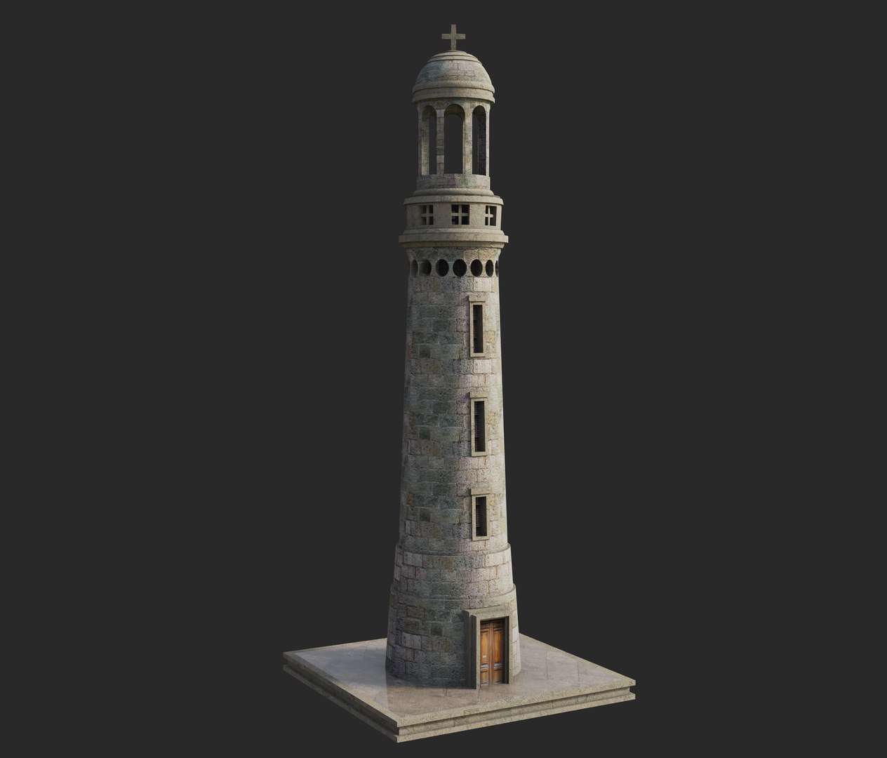 3D Model Ancient Tower Dome - TurboSquid 2308765