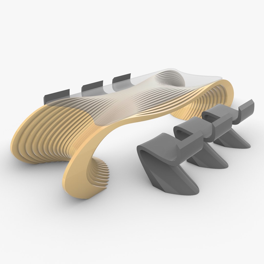 3D Futuristic Dinning Table Set Model - TurboSquid 2341906