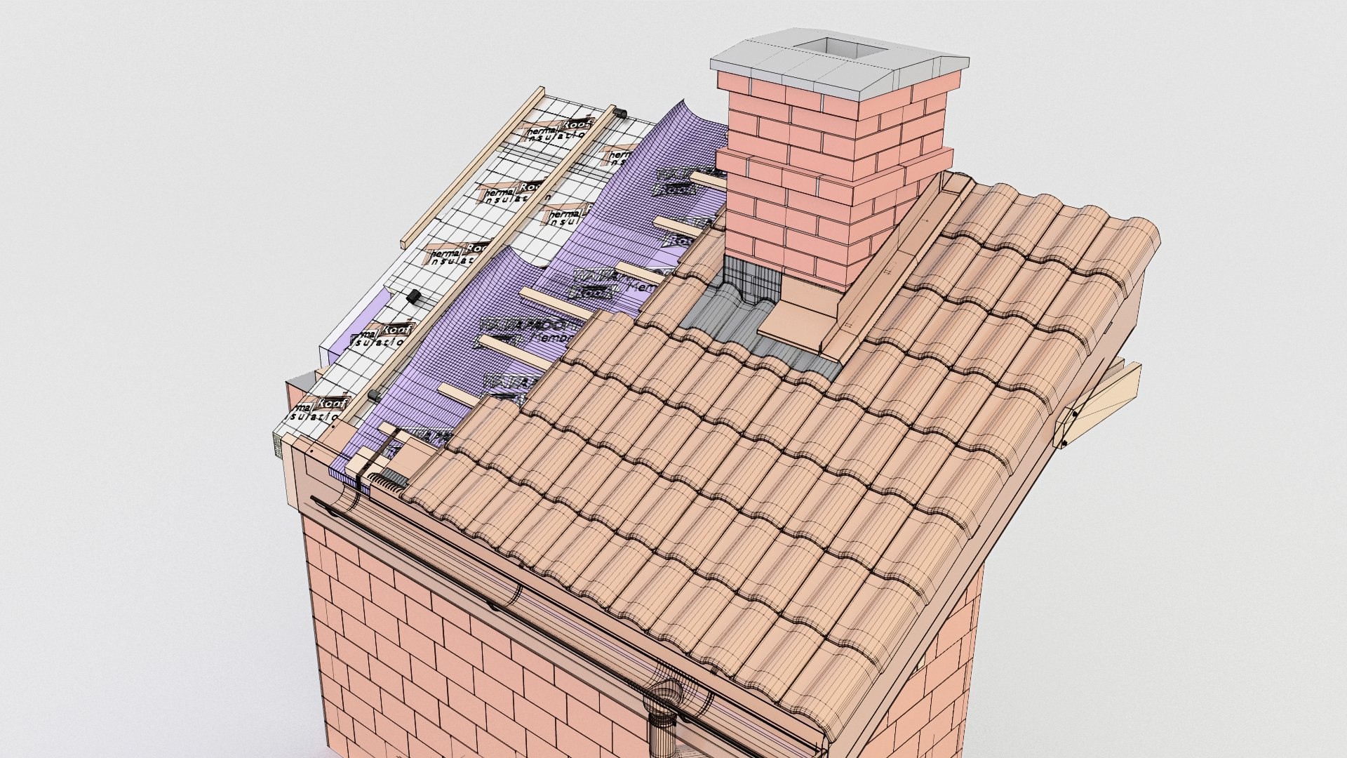 Thermal insulation pir roof model - TurboSquid 1529178