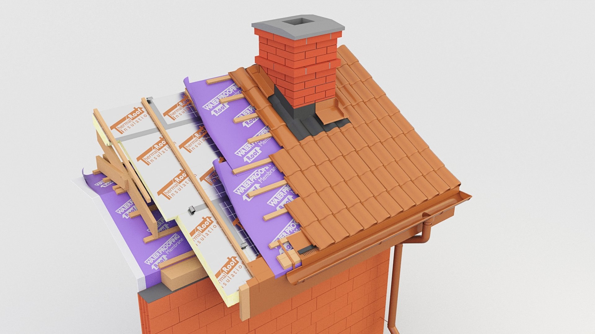 Thermal insulation pir roof model - TurboSquid 1529178