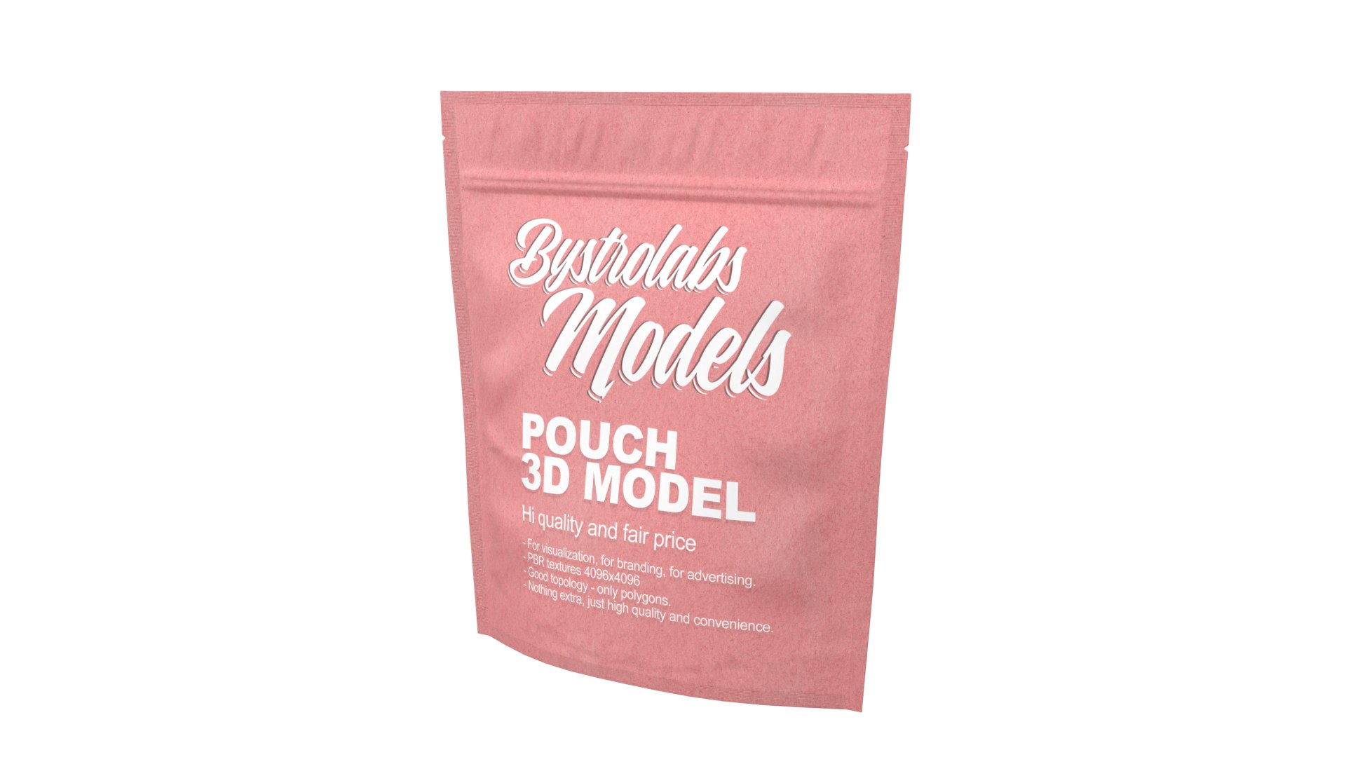 Mylar Paper Pouch Bag 3D Model - TurboSquid 2366159