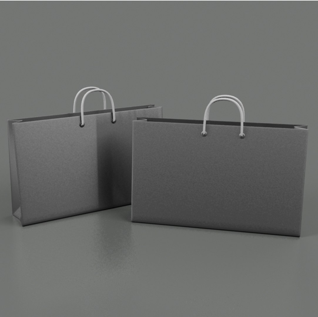 3d Shopping Bags Model