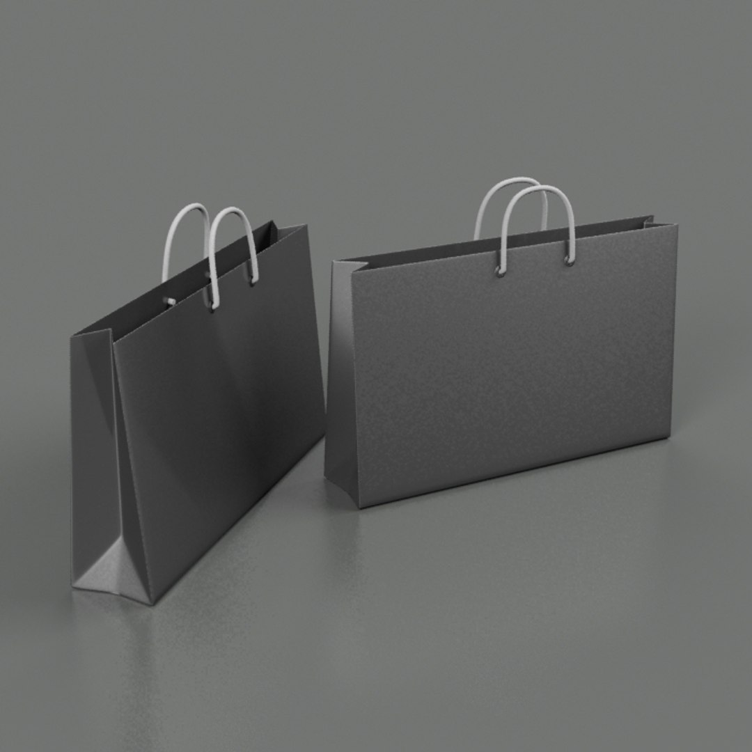 3d Shopping Bags Model